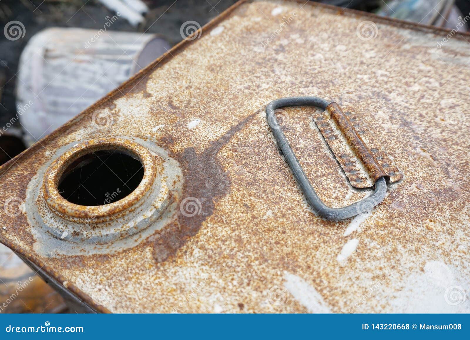 Old rusty iron bucket stock photo. Image of rugged, bucket - 143220668