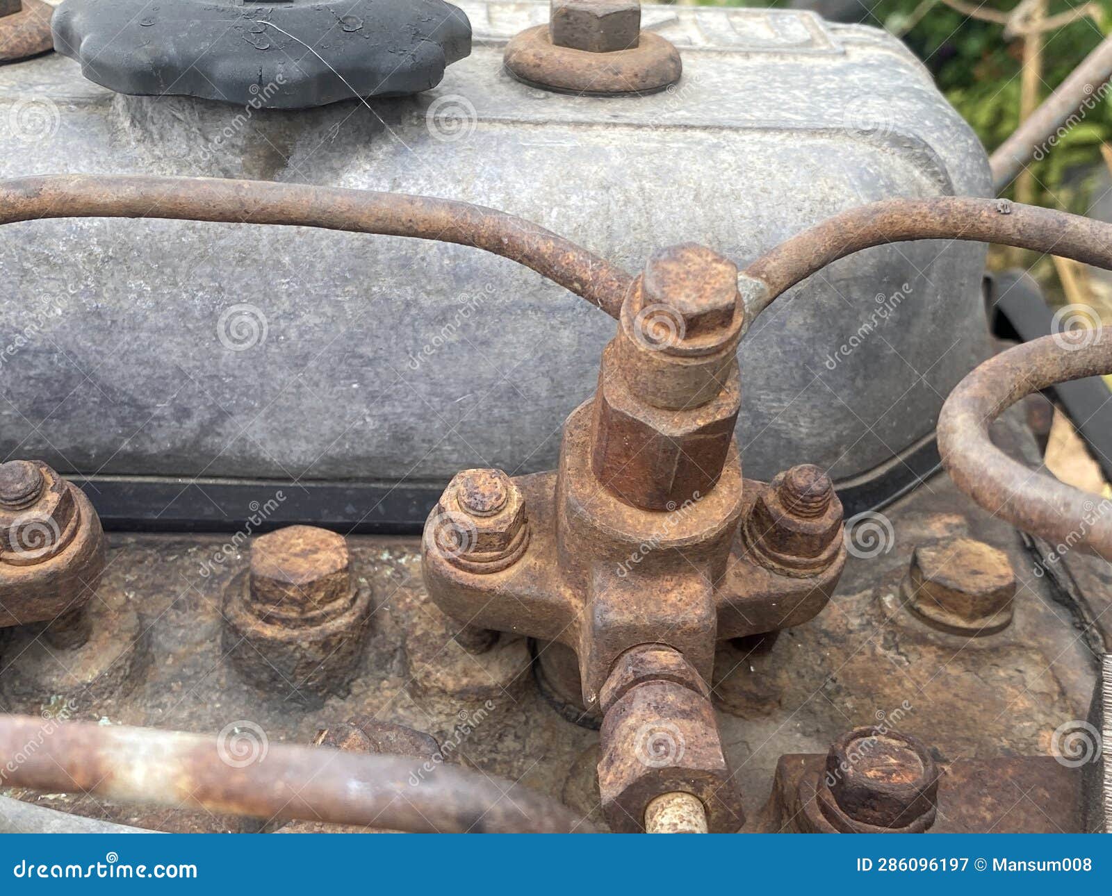 Old Rusty Motorcycle Engine Stock Image - Image of iron, rust: 286096197