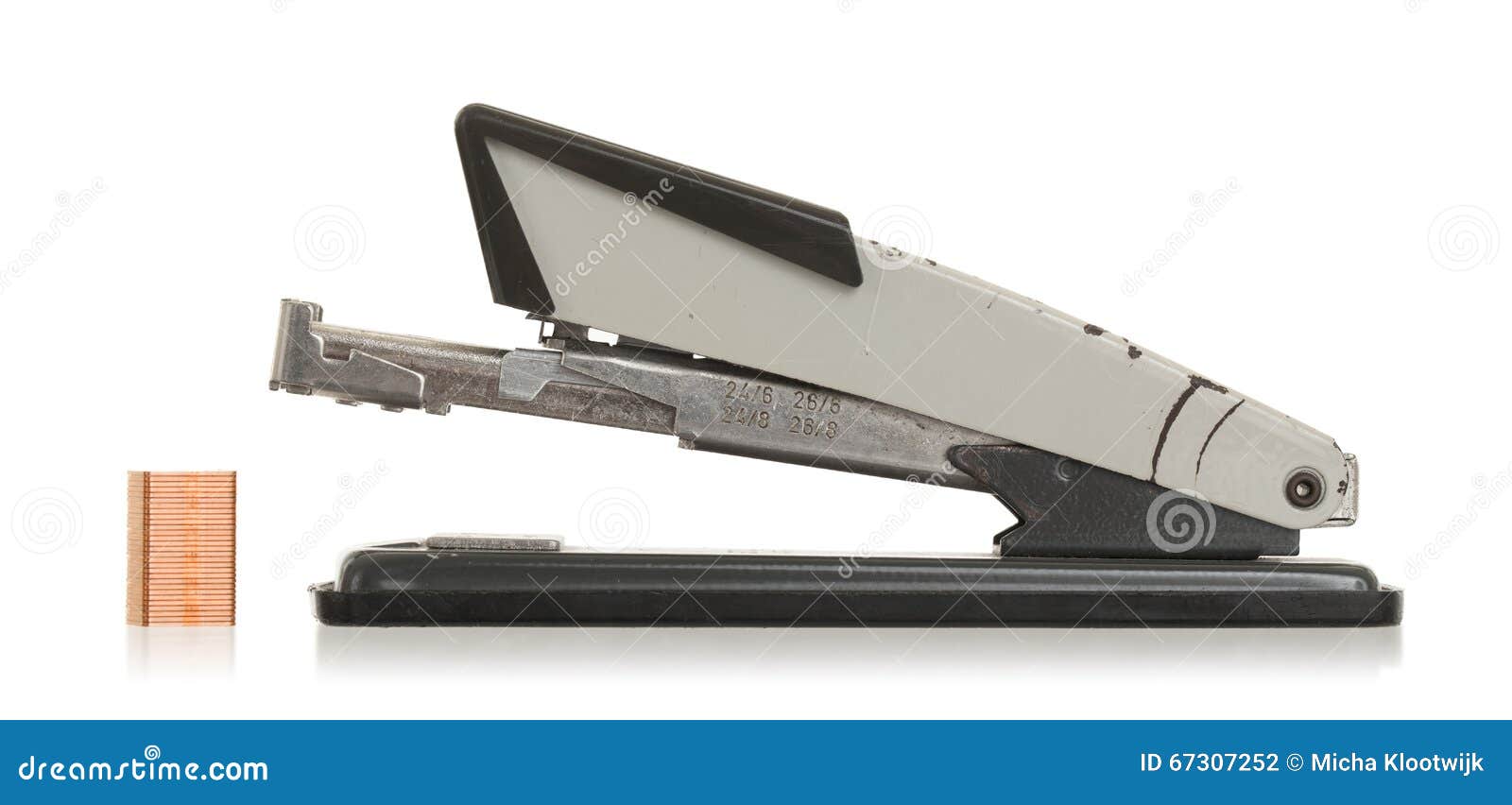 Close-up of an Old Rusty Vintage Stapler Stock Photo - Image of paper ...