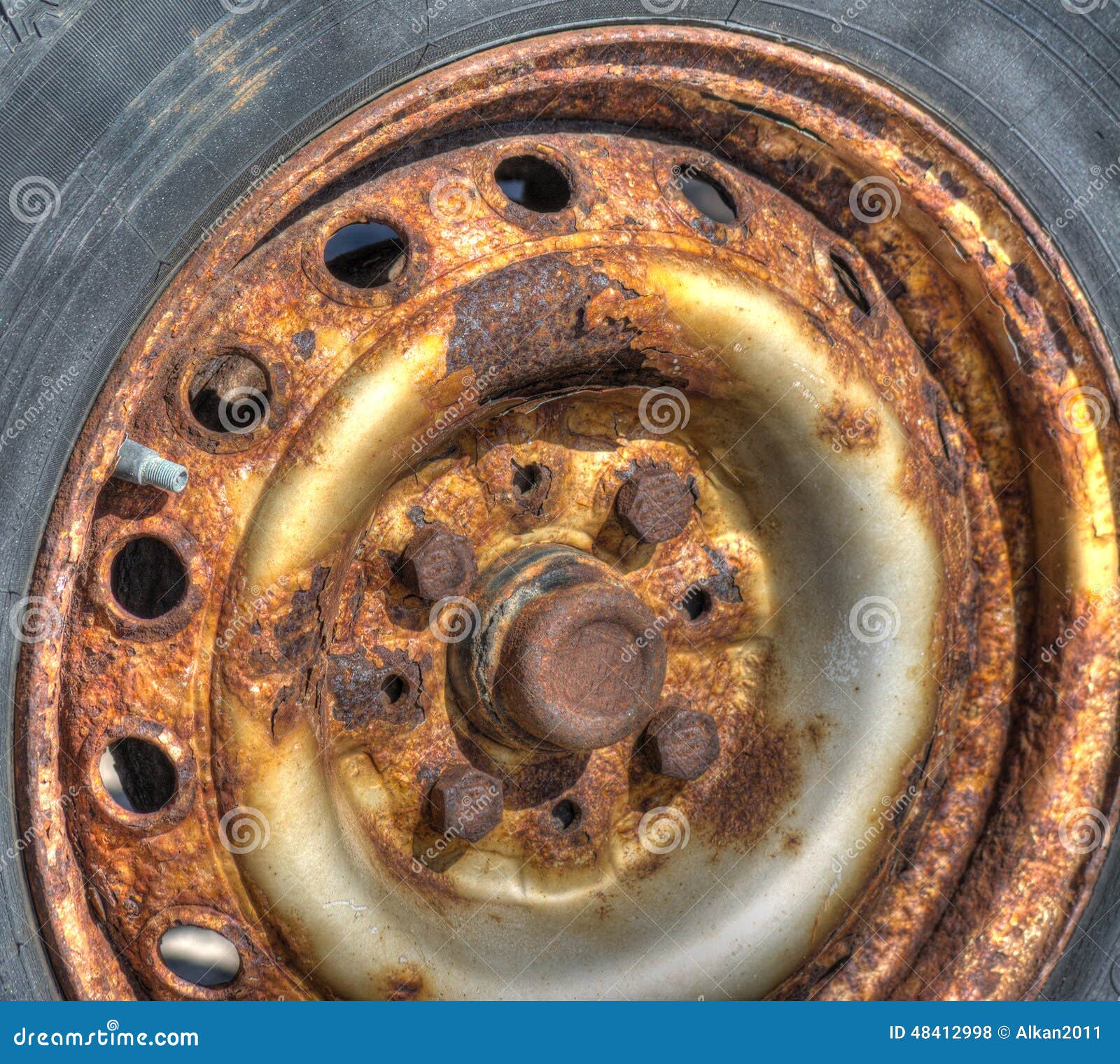 Close Up of an Old, Rusty Wheel in Hdr Stock Photo - Image of ...