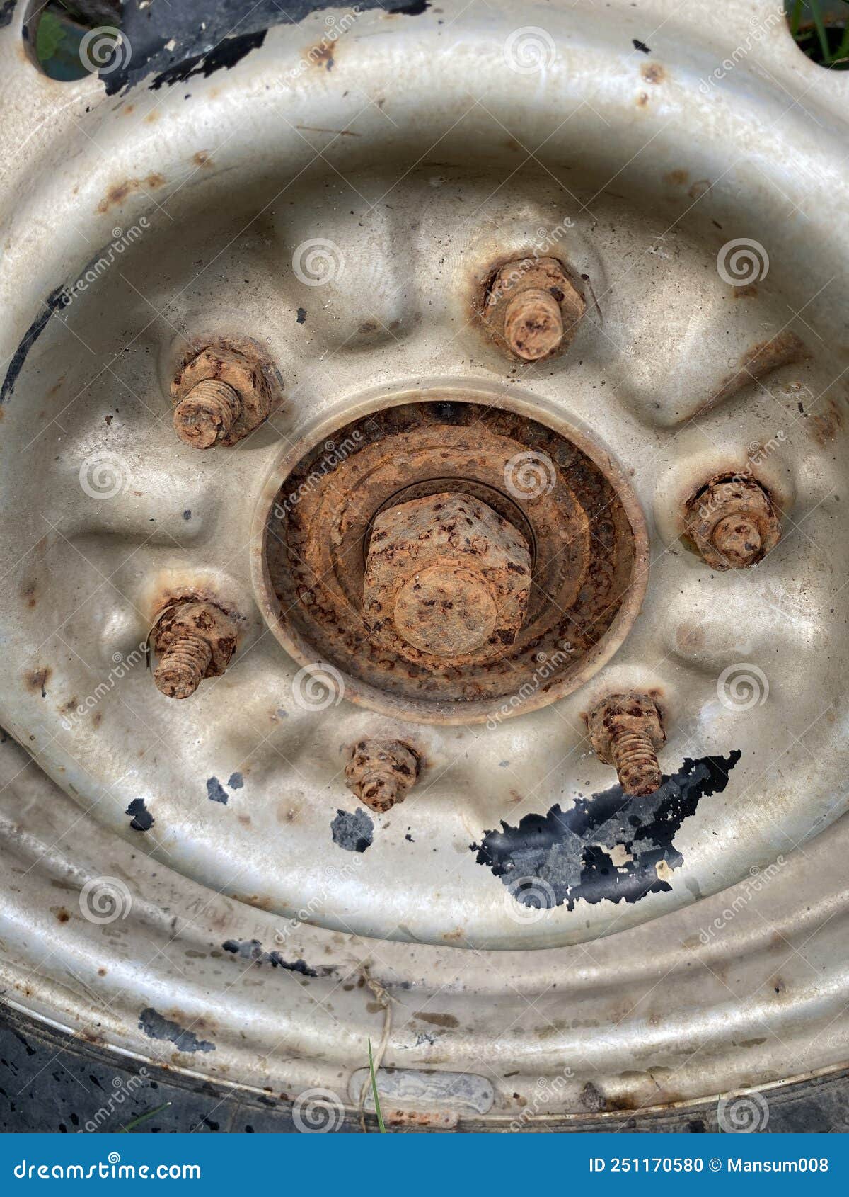 Old rusty wheel stock photo. Image of rust, brown, used - 251170580