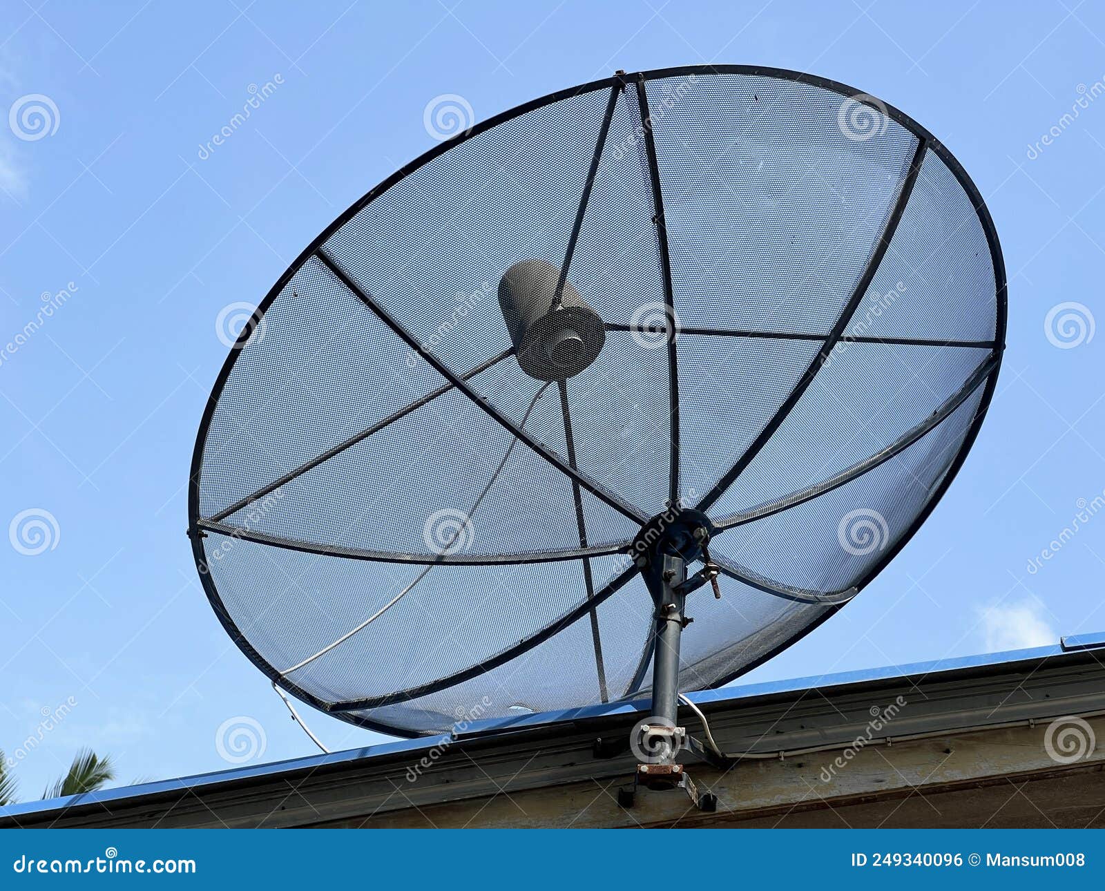 Old satellite dish stock photo. Image of country, television - 249340096