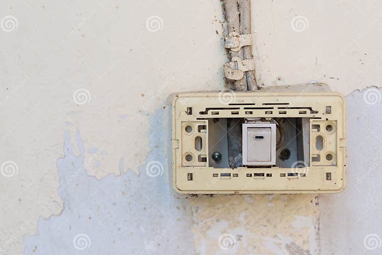 Close-up of Old Socket, Electrical Outlet. Stock Photo - Image of ...