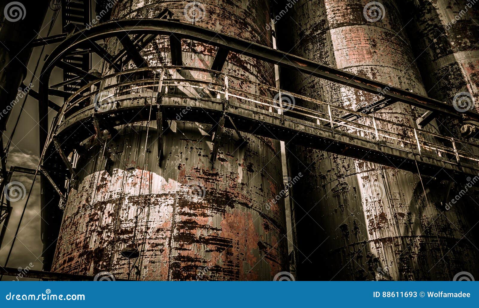 Close Up of Old Steel Plant Structures Stock Image - Image of steel ...
