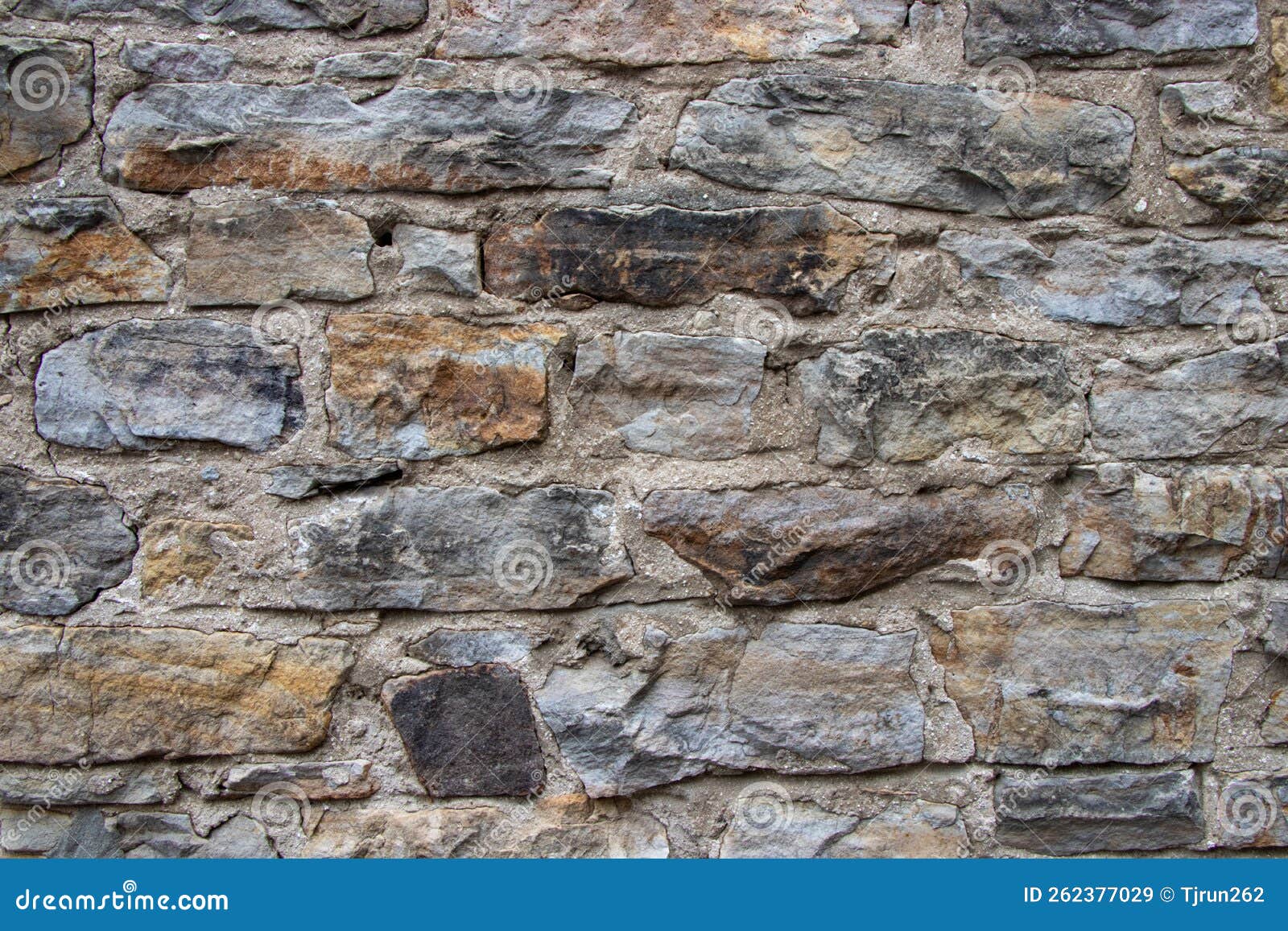 Close Up of an Old Stone Exterior Wall Stock Image - Image of cement ...