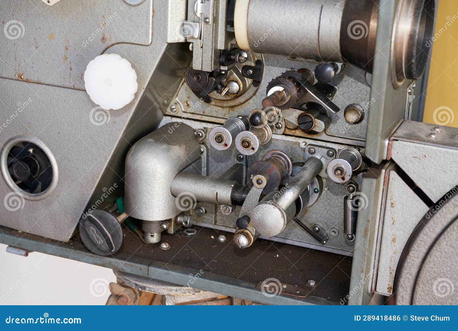 Close-up of an Old Traditional Film Film Projector Stock Photo - Image ...