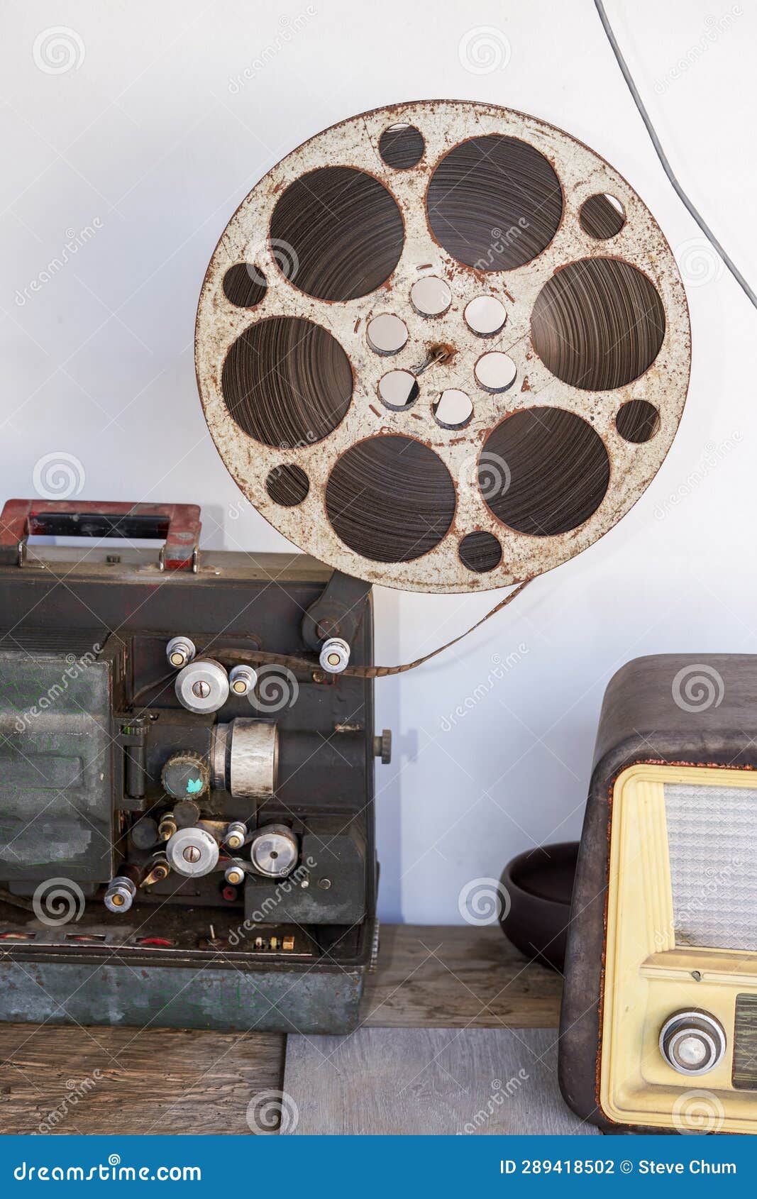 Close-up of an Old Traditional Film Film Projector Stock Photo - Image ...
