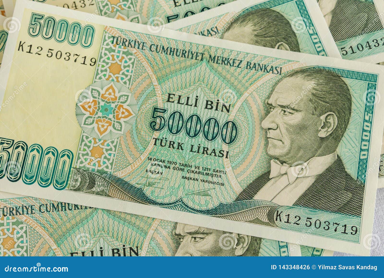 Close Up Old Turkish Lira Banknotes Stock Photo - Image of economic ...