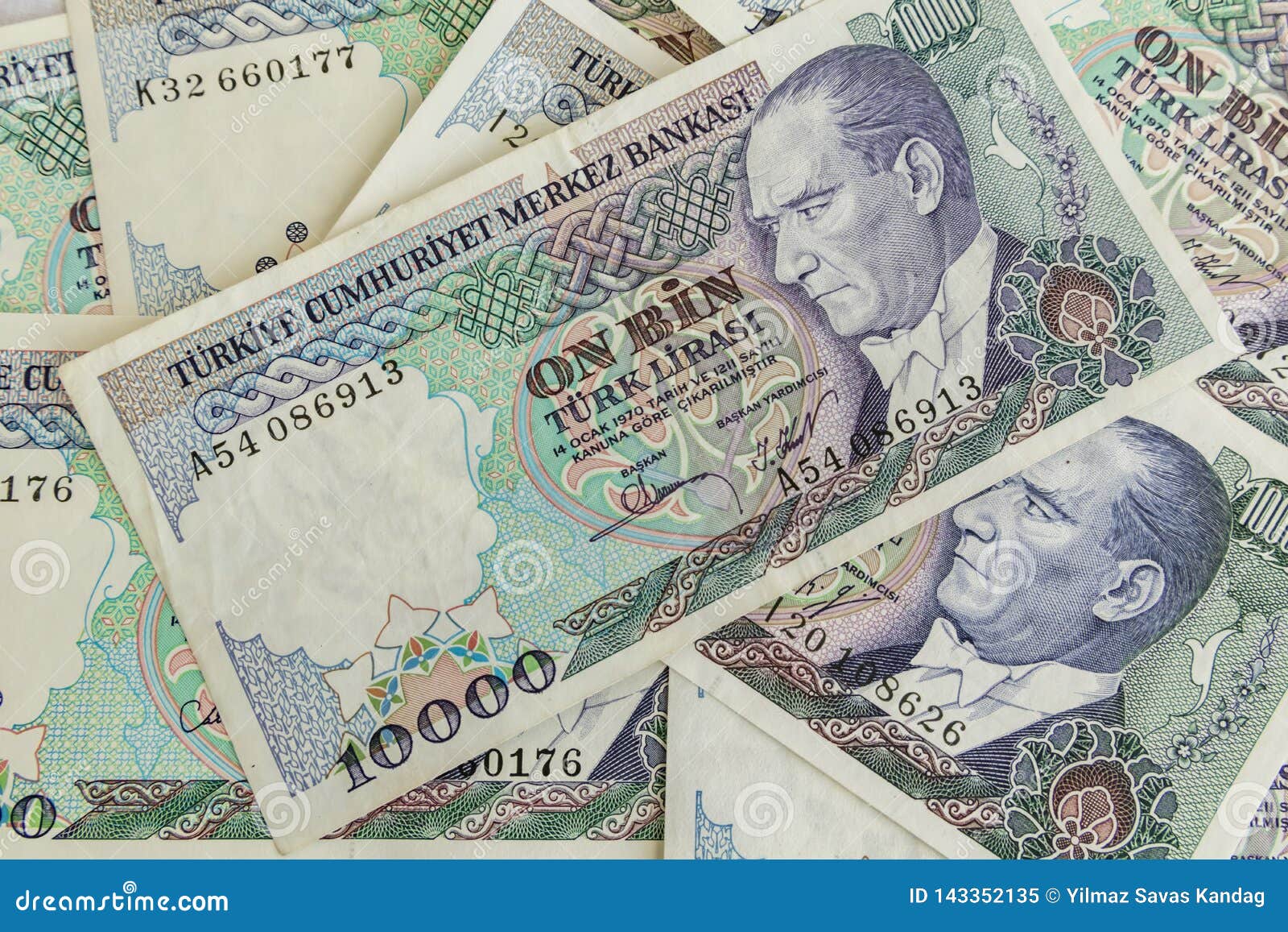 Close Up Old Turkish Lira Banknotes Stock Image - Image of change, bank ...