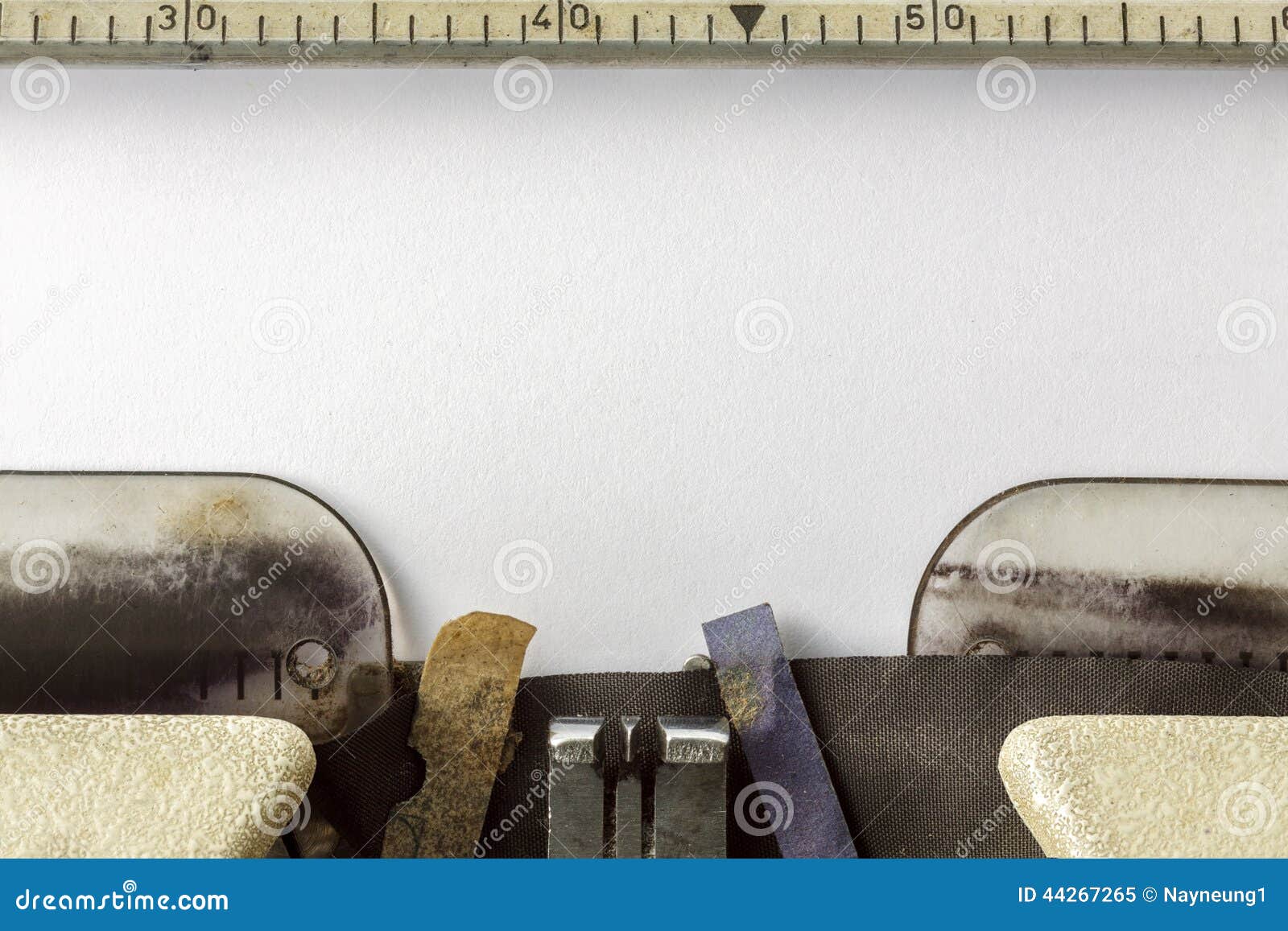 Close Up Old Typewriter with Paper Sheet . Stock Image - Image of ...