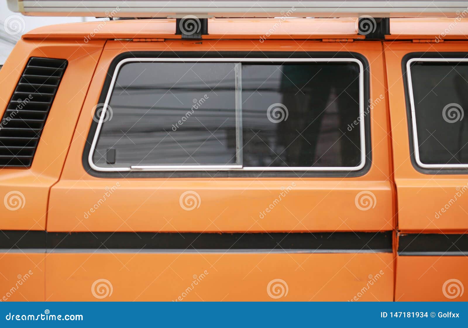Close up old van windows stock photo. Image of street - 147181934