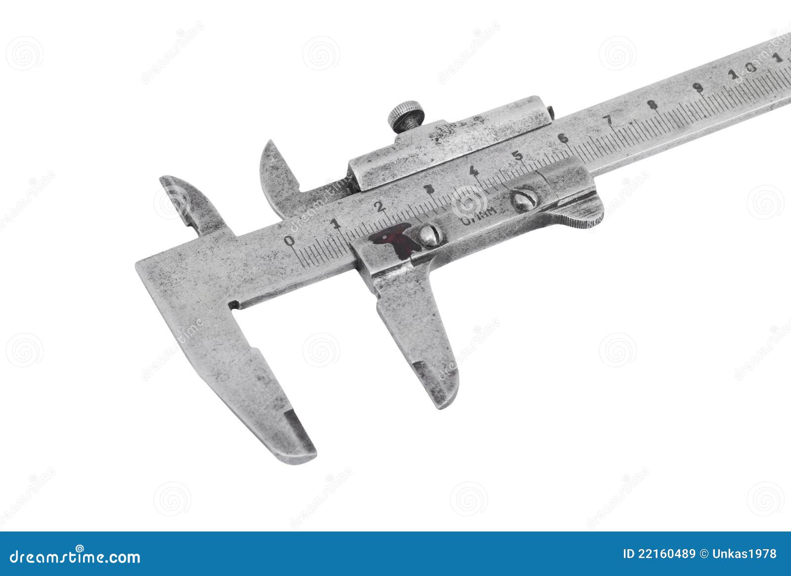 Close Up of Old Vernier Caliper Stock Image - Image of exact, object ...