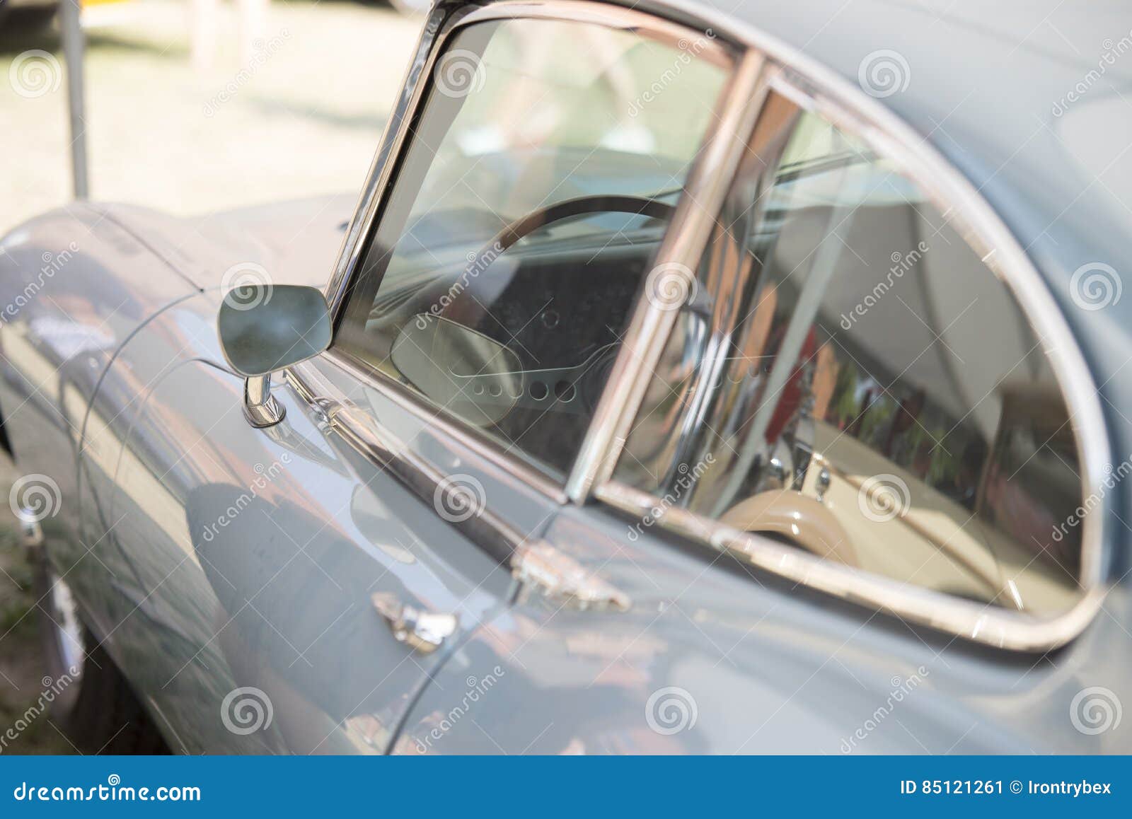 Close Up on Old Vintage Car, Door and Window Stock Image - Image of ...