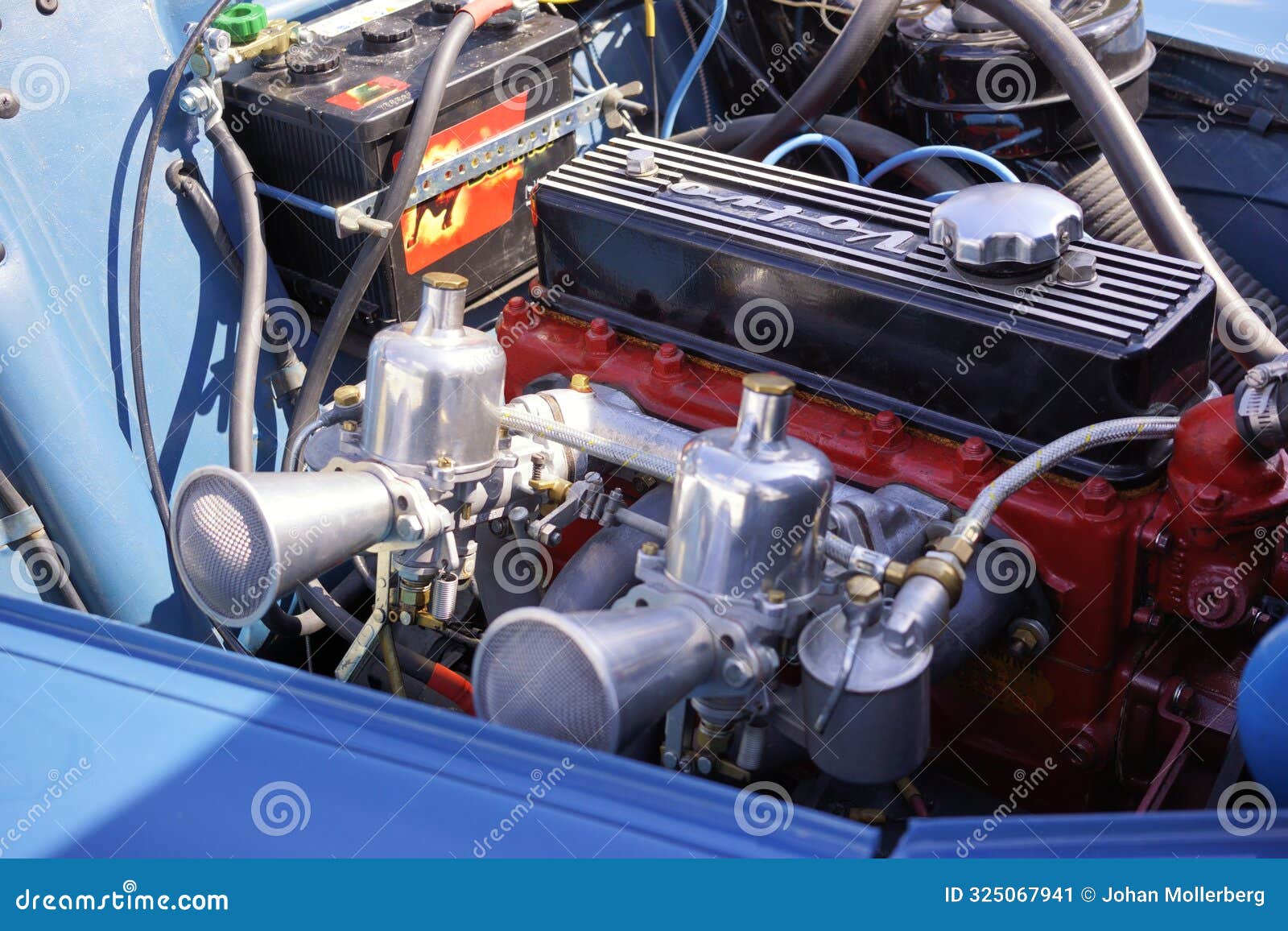 Close-up of Old Volvo Car Engine Compartment Stock Image - Image of ...