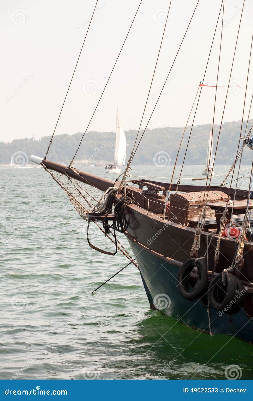 Close Up of Old Wooden Ship Stock Image - Image of frigate, galleon ...