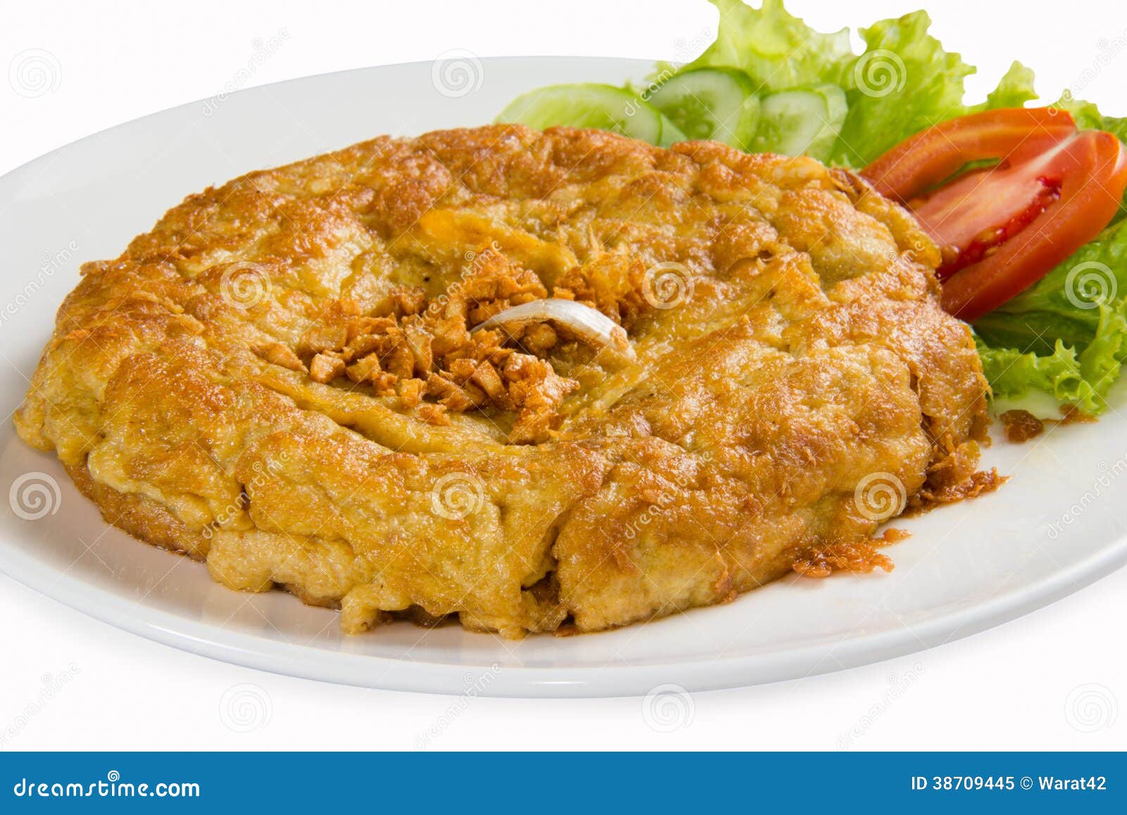 Close Up of Omelet Isolated Stock Image - Image of chives, vegetable ...