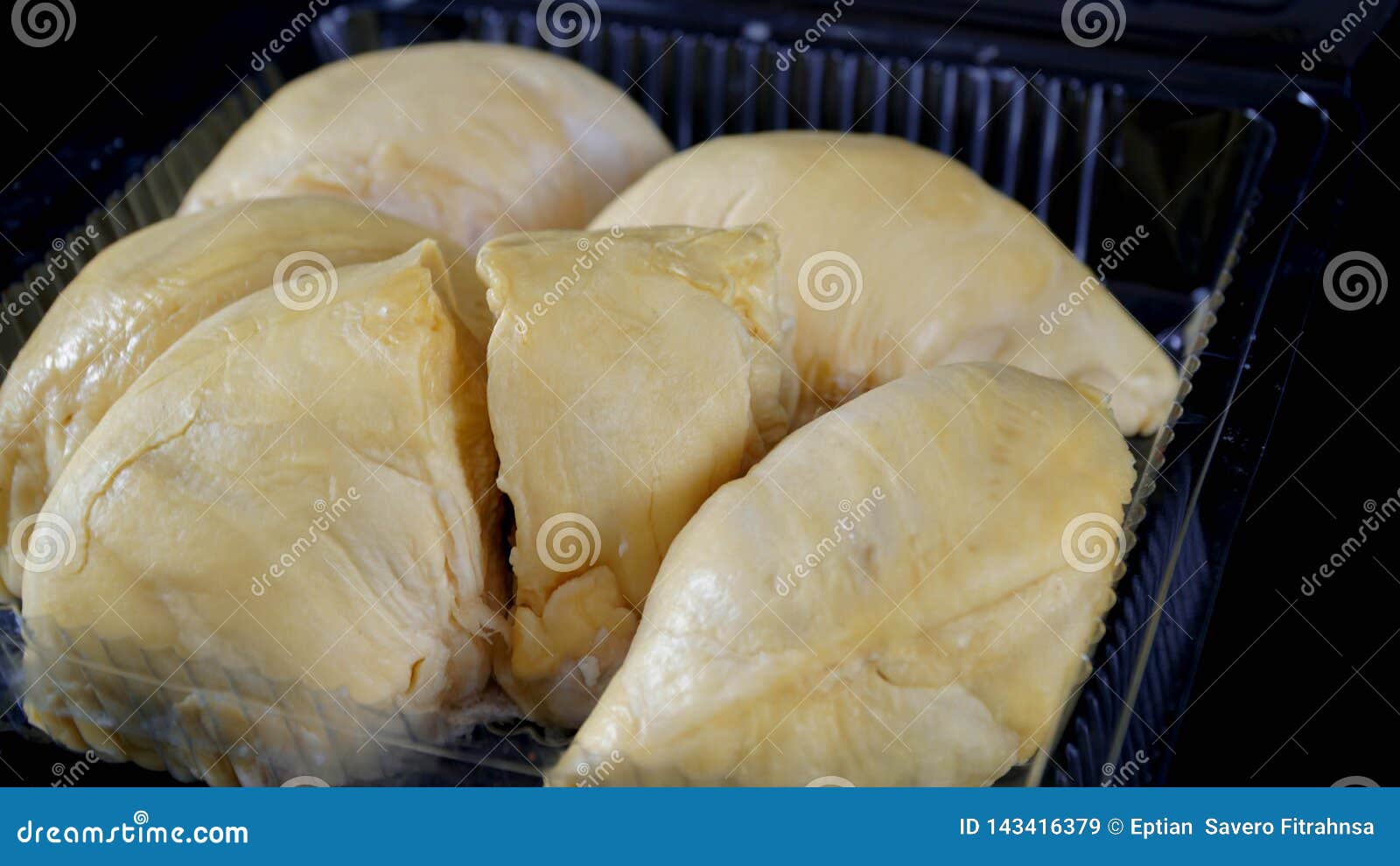 Close Up of One Opened Plastic Container Packaging with Big Yellow ...