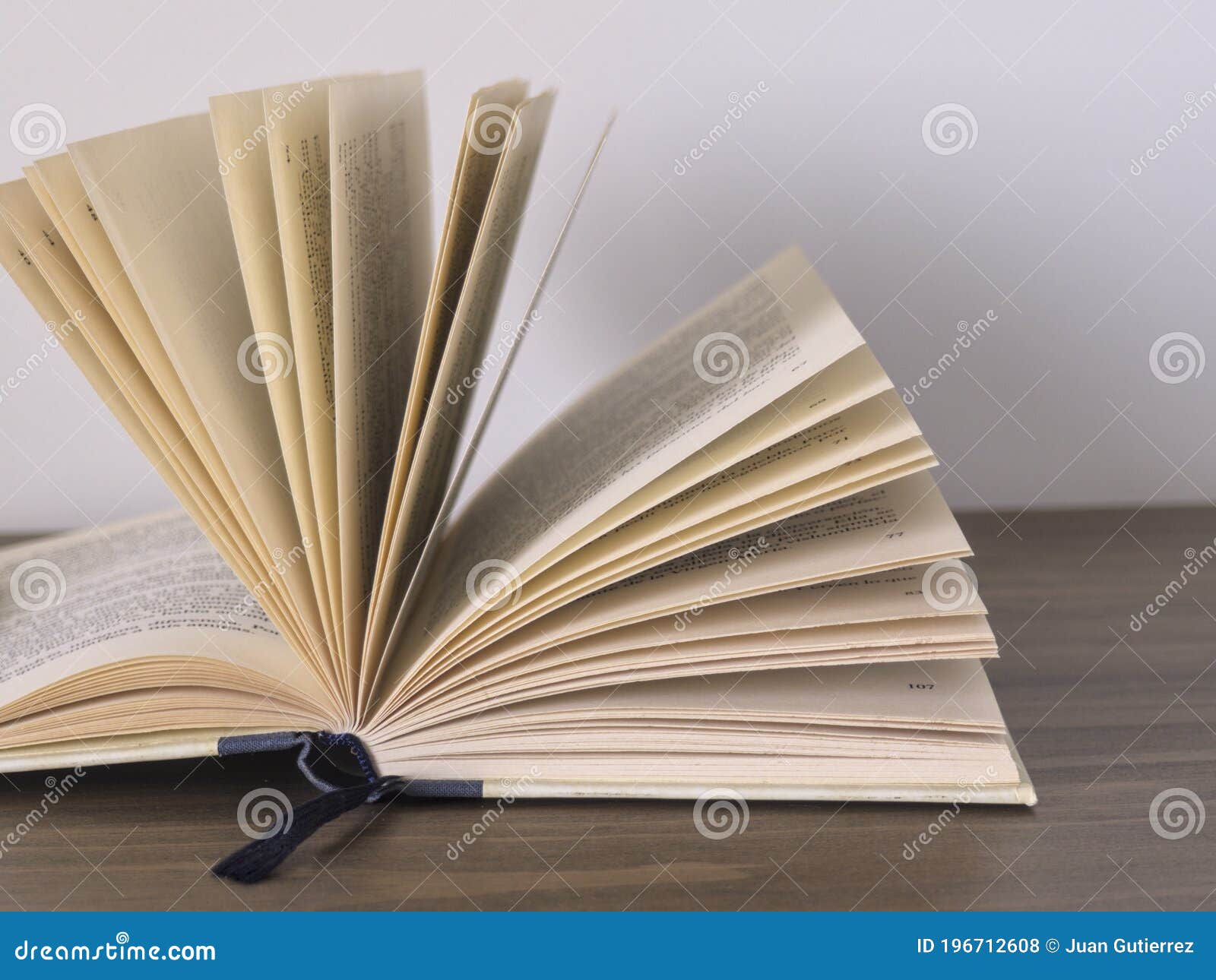 Close Up of an Open Book with Yellowish Pages Stock Photo - Image of ...
