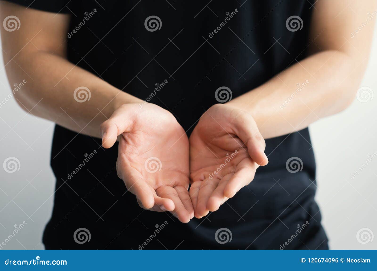 Close Up of Open Hands. Holding, Giving, Showing Concept Stock Photo ...