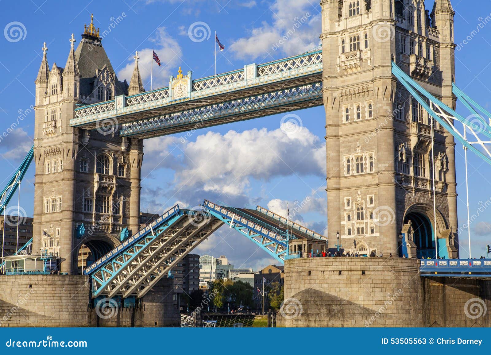 Close-up of an Open Tower Bridge Stock Image - Image of lift, close ...