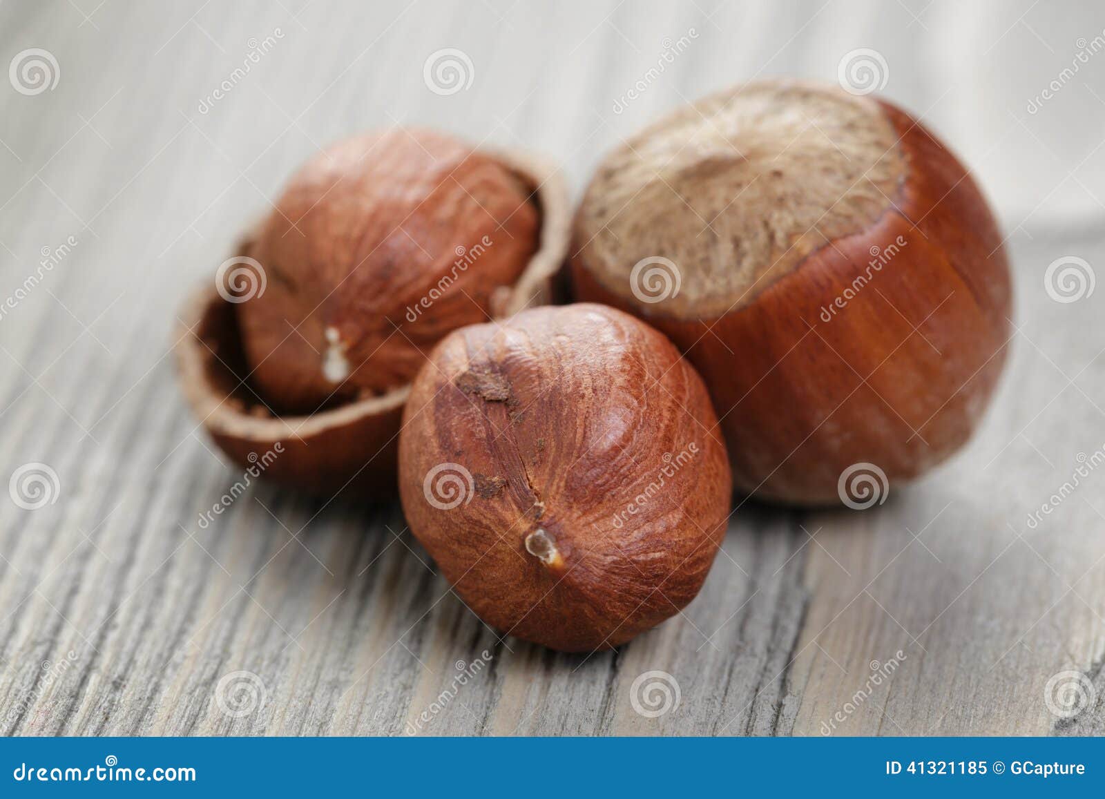 Close Up Open and Whole Hazelnuts Stock Image - Image of tasty, table ...