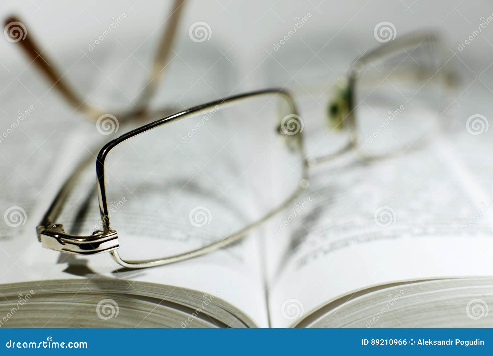 Close Up Opened Book Page and Reading Eyeglasses Stock Photo - Image of ...