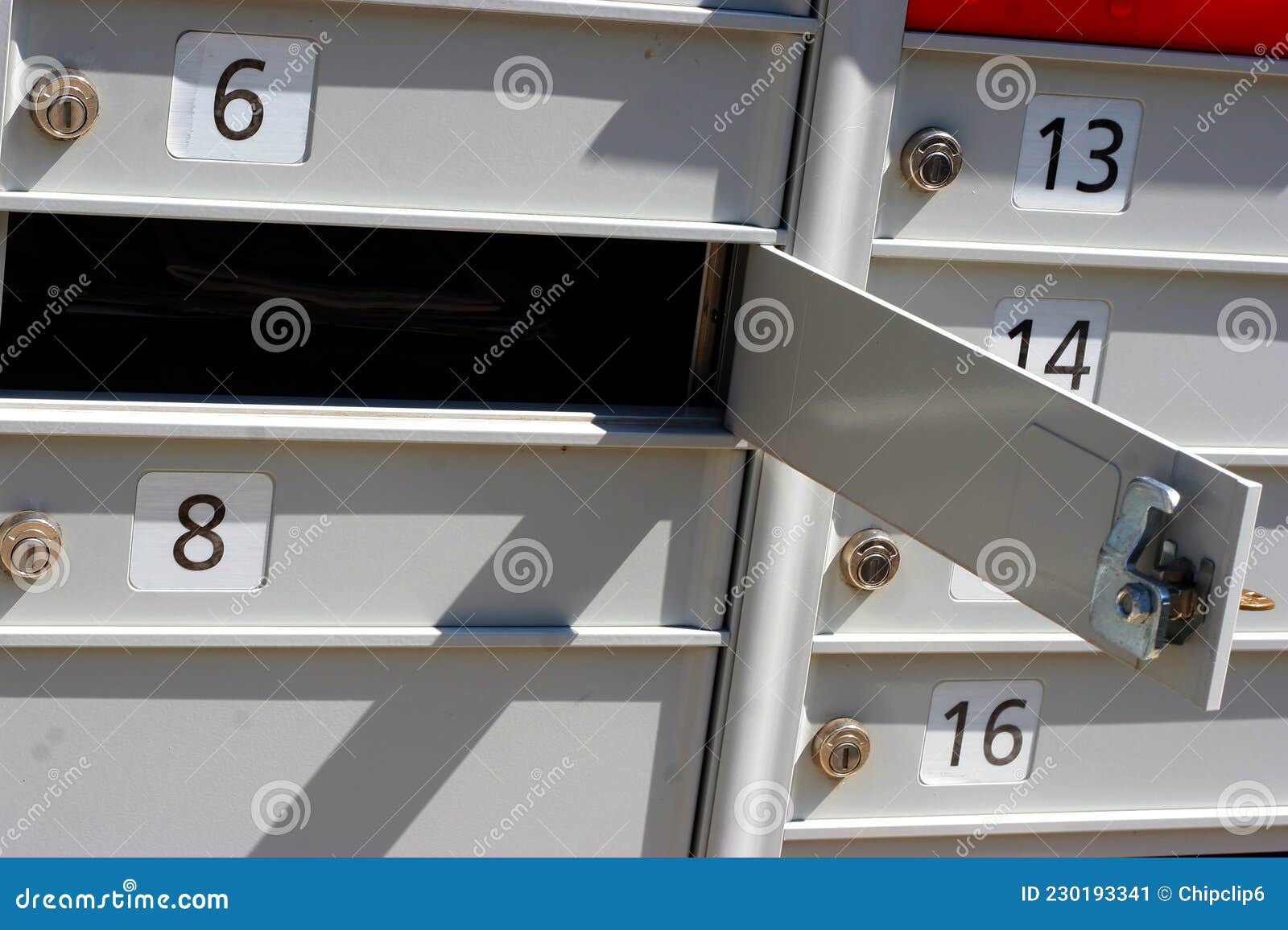 Close Up of Opened Community Mail Box in Canada Stock Image - Image of ...