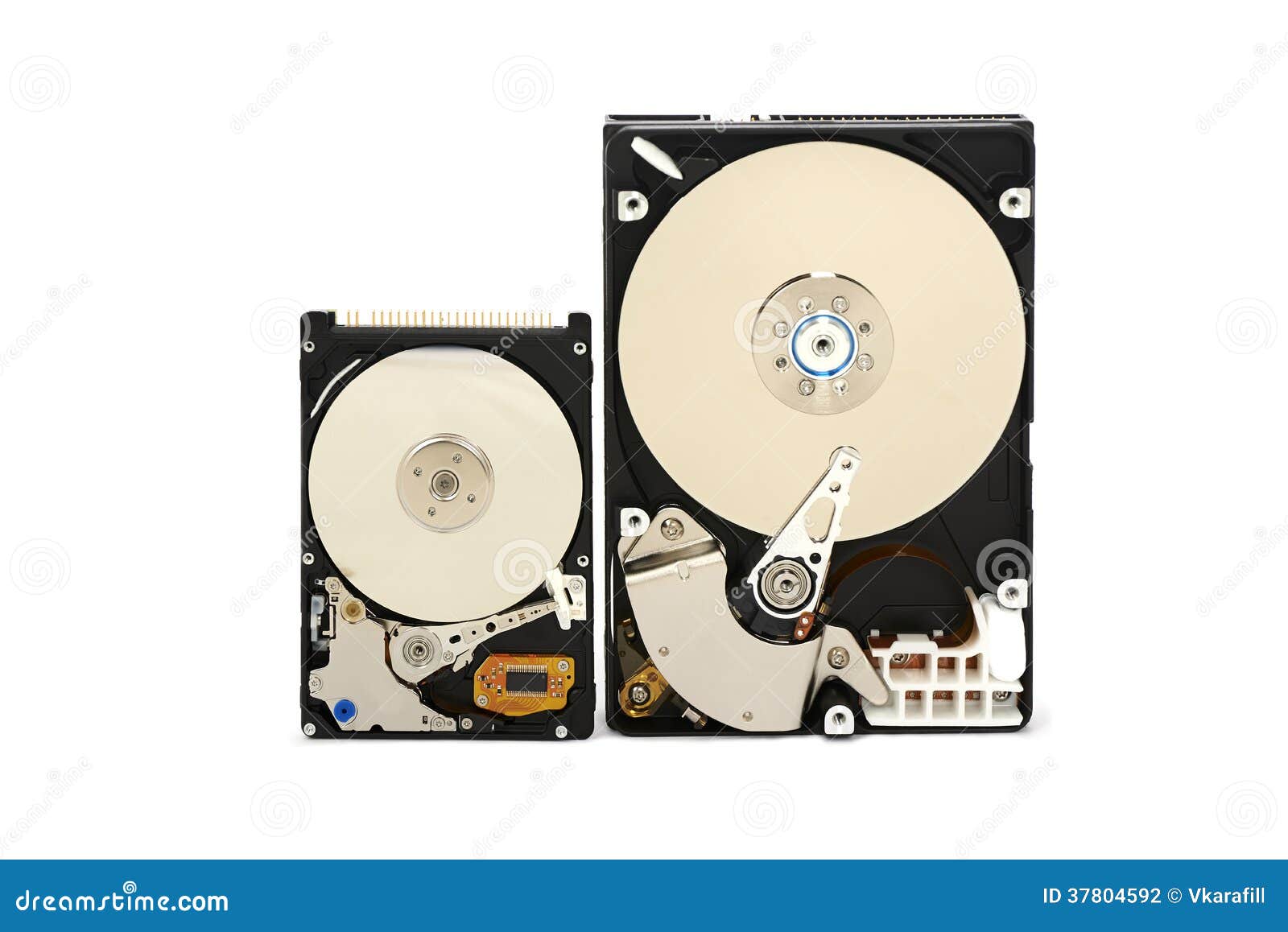 Close Up of Opened Hard Disk Drive Stock Photo - Image of hard, drive ...