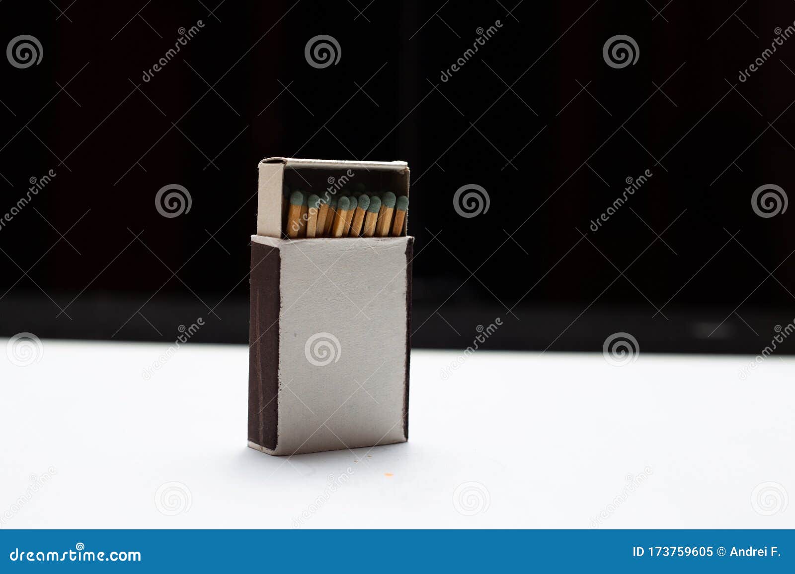 Close-up of Opened Matchbox with Mockup. Stock Image - Image of ignite ...