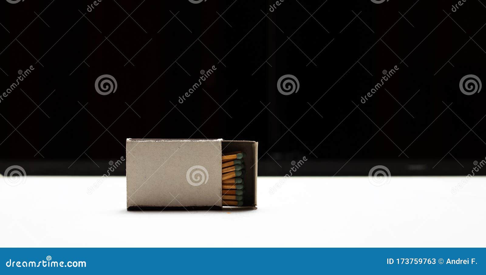 Close-up of Opened Matchbox with Mockup. Stock Image - Image of ...