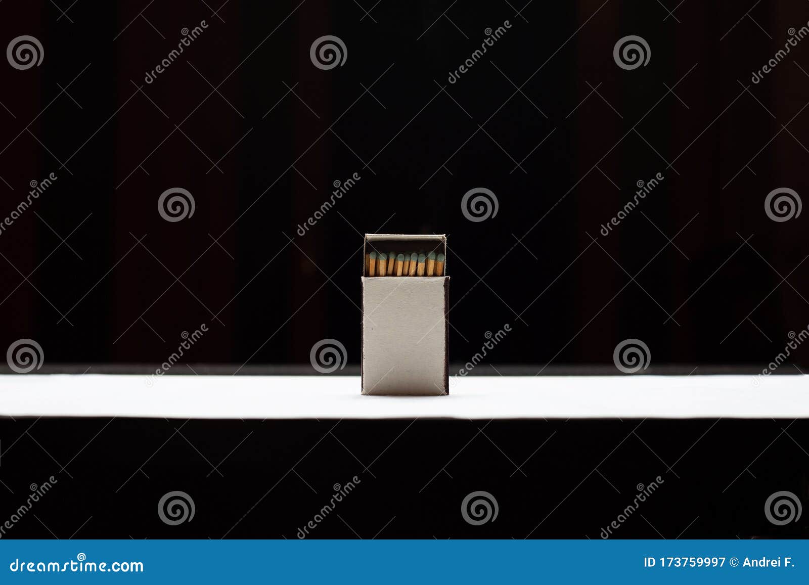 Close-up of Opened Matchbox with Mockup. Stock Image - Image of group ...
