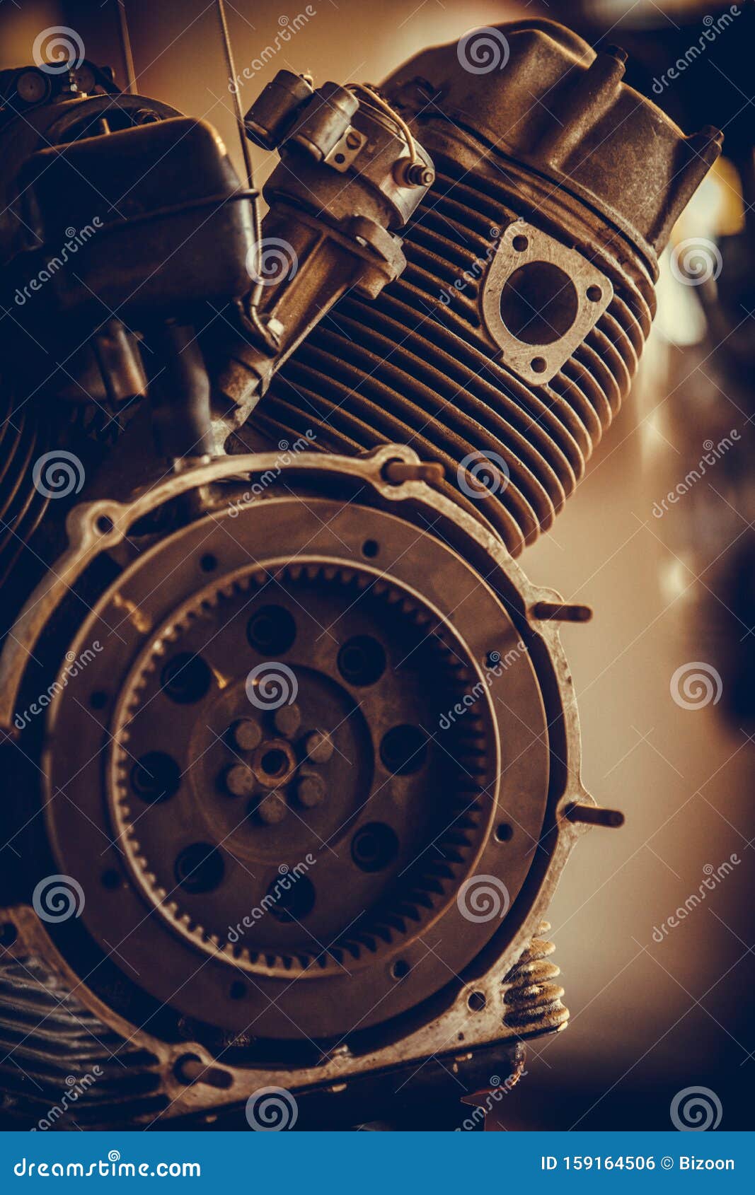 Motorcycle opened engine stock photo. Image of vintage - 159164506