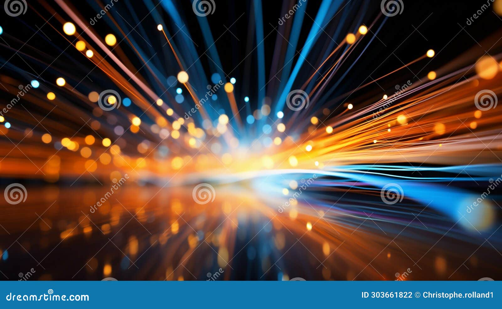A Close Up of Optical Fibers - High Speed Data Transfer Concept Stock ...