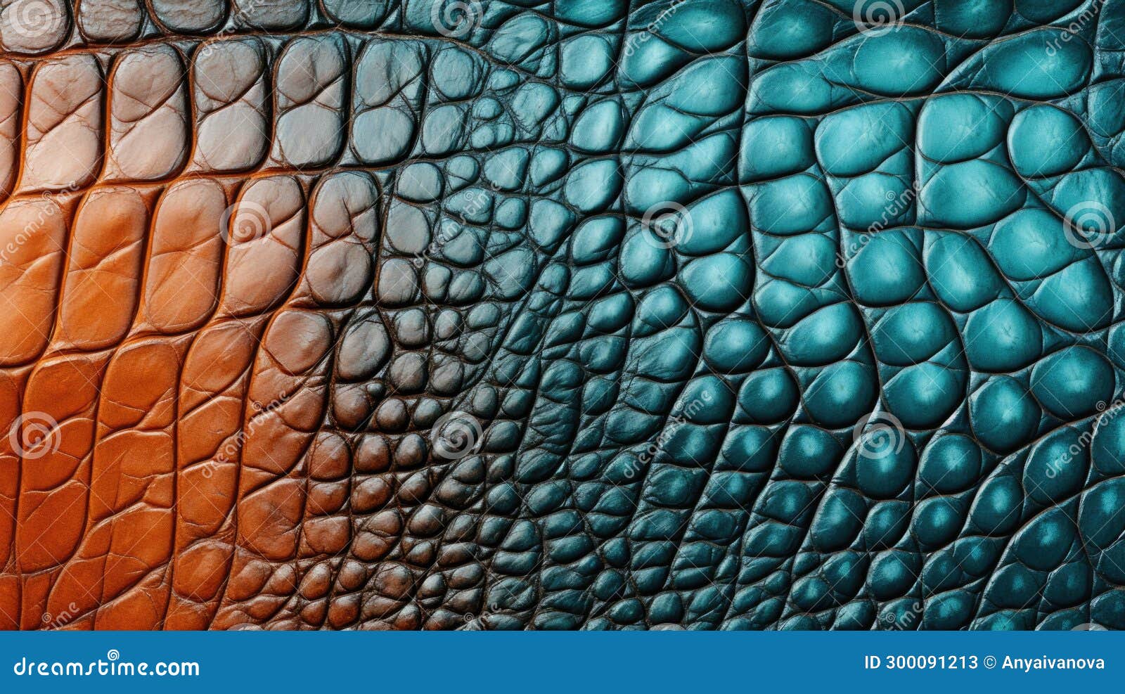 A Close Up of an Orange and Blue Snake Skin Stock Image - Image of ...