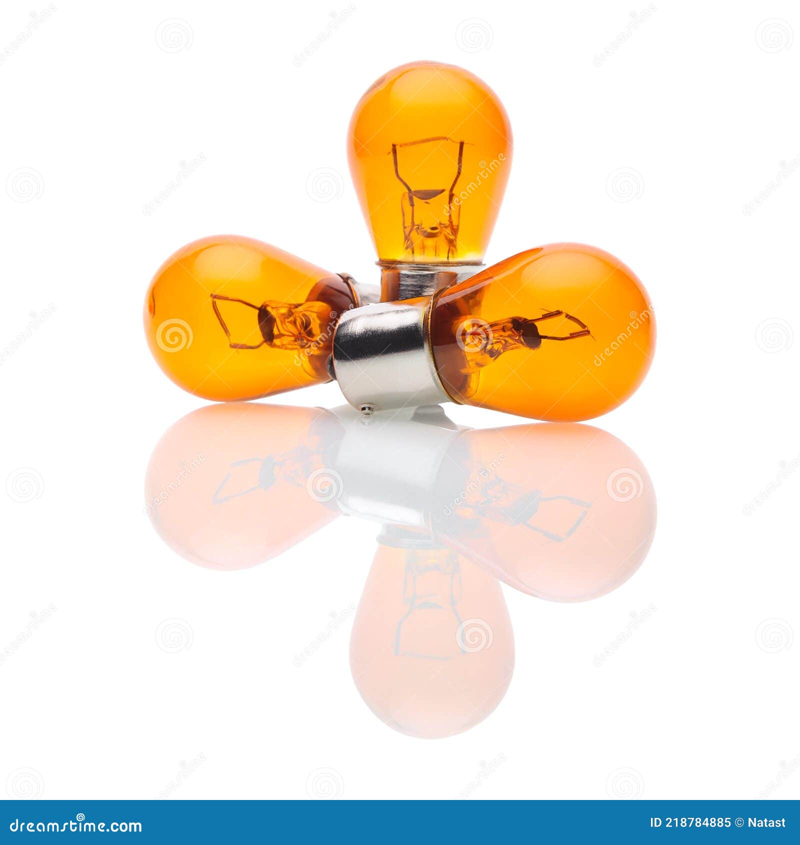 Close Up of Orange Car Light Bulbs on White Stock Image - Image of ...