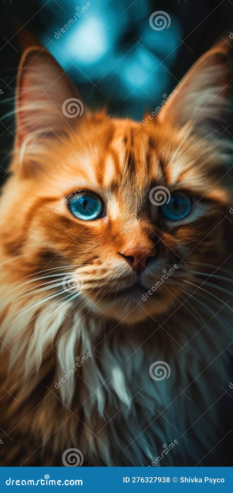 Close Up of Orange Cat Looking at Camera Generative AI Stock ...