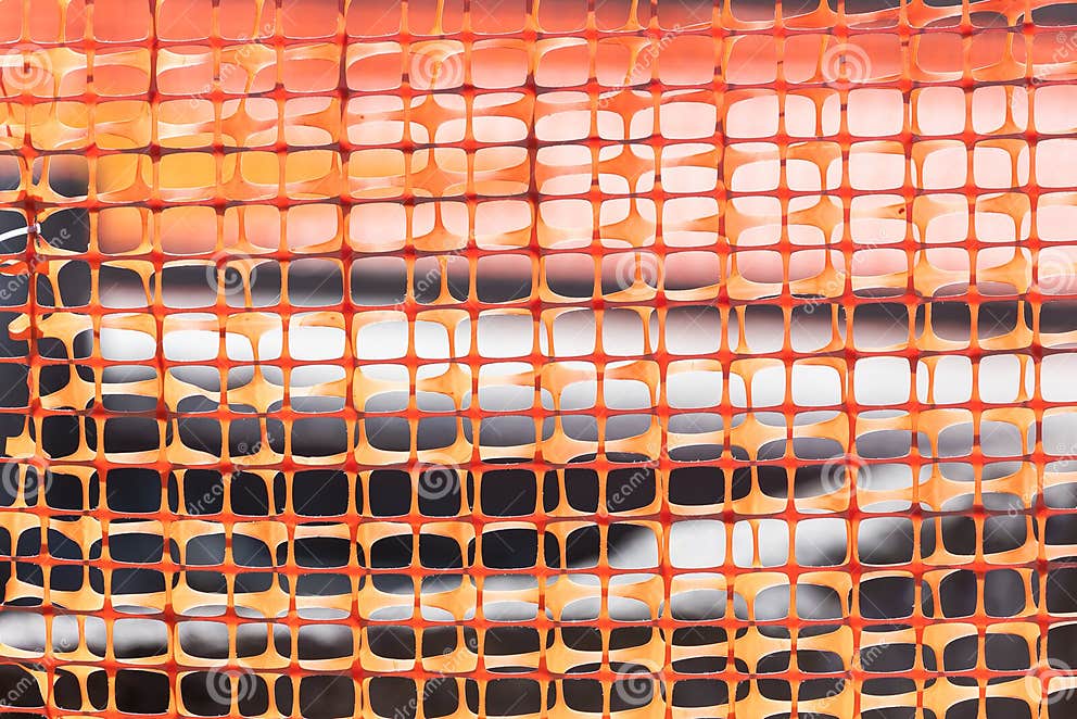 Close-up of an Orange Plastic Mesh Stock Image - Image of texture ...