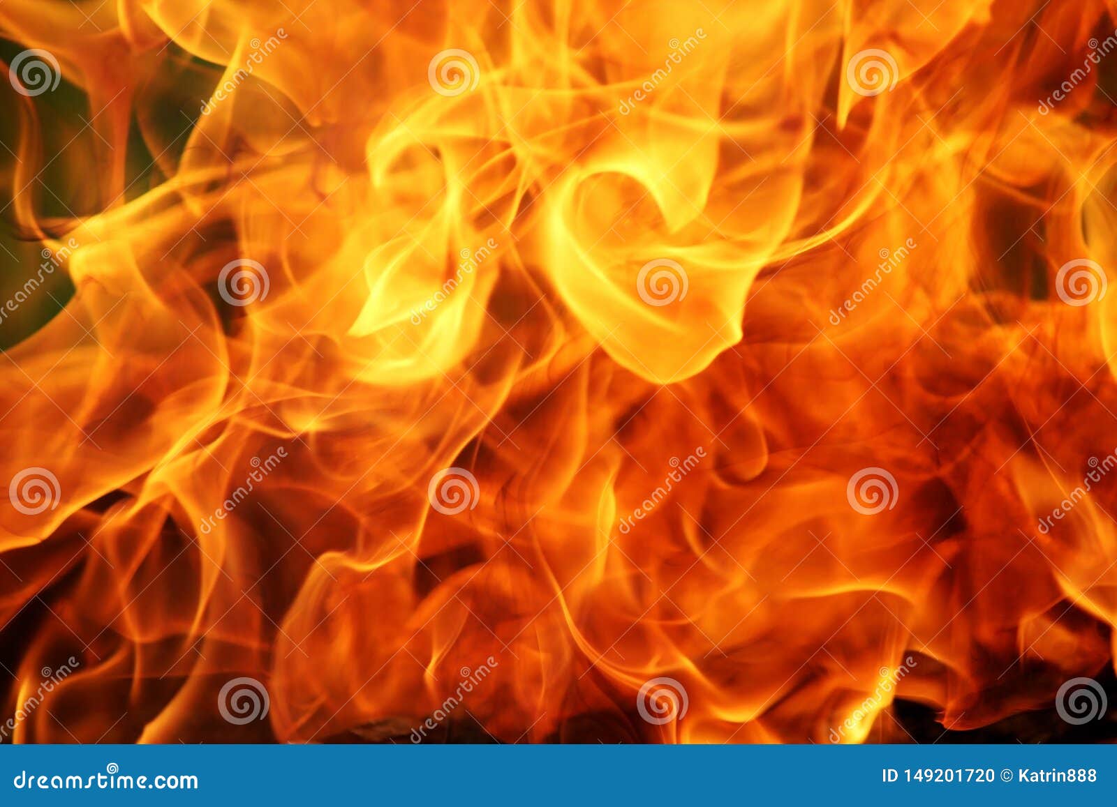 Close-up of the Orange Powerful Flame Stock Photo - Image of flammable ...