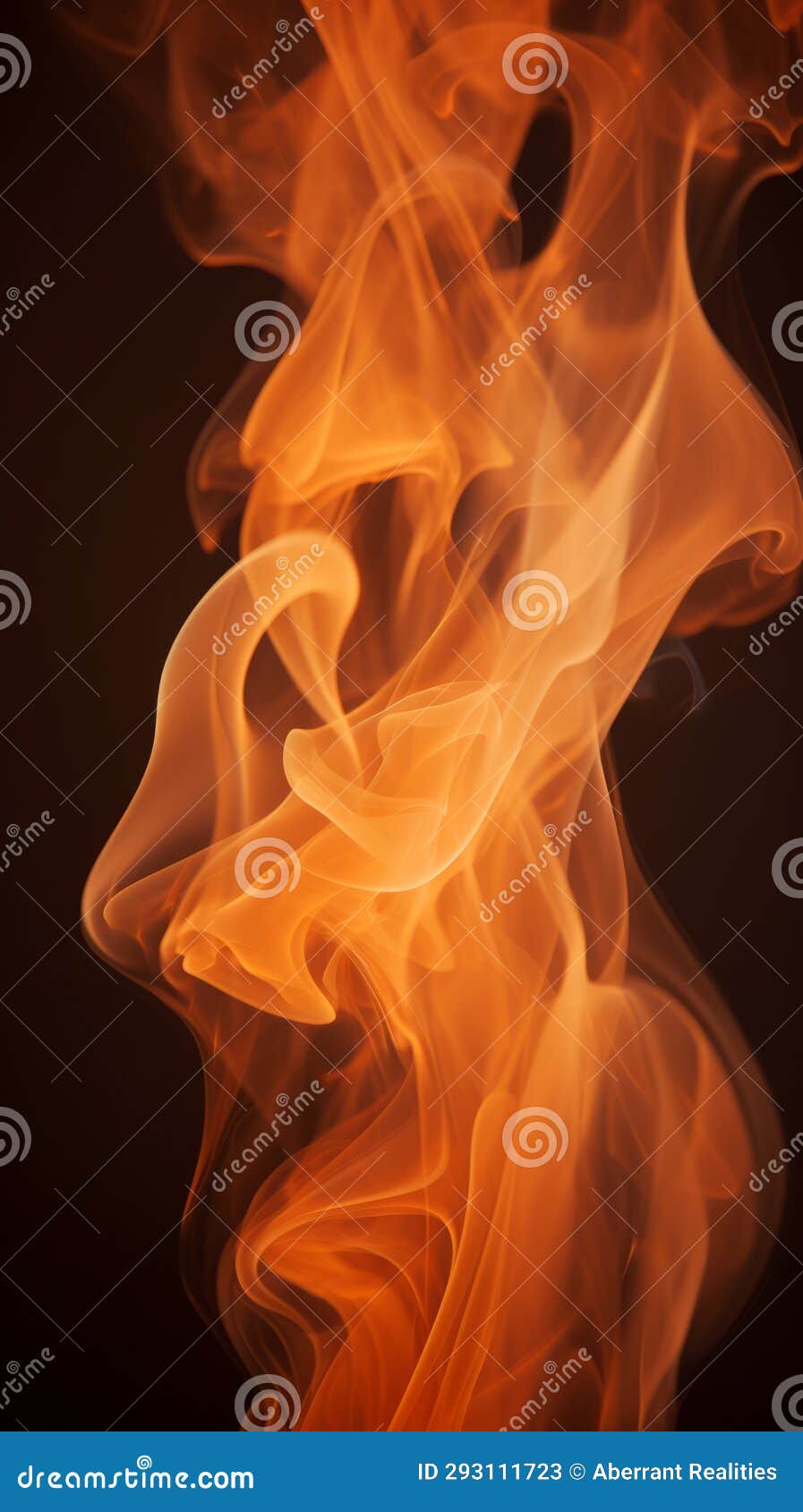 A Close Up of Orange Smoke on a Black Background Stock Illustration ...