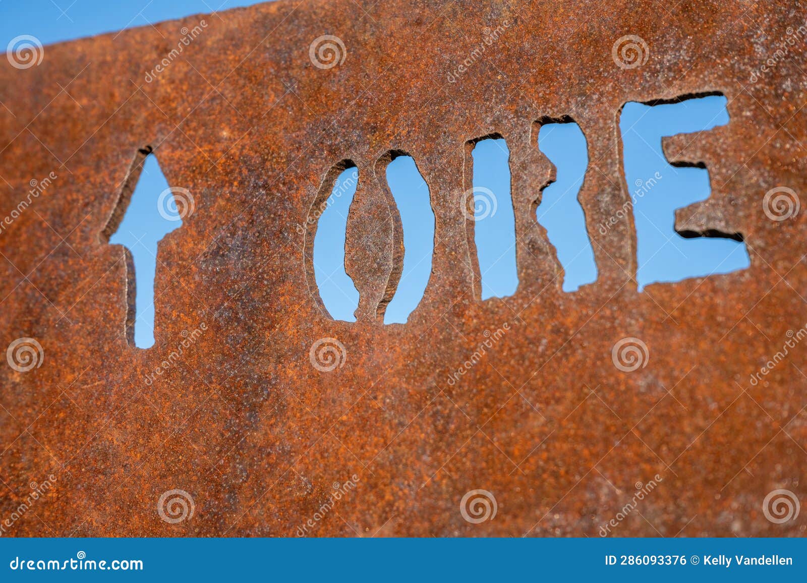 Close Up of Ore Terminal Trail Sign Stock Photo - Image of brown, rusty ...