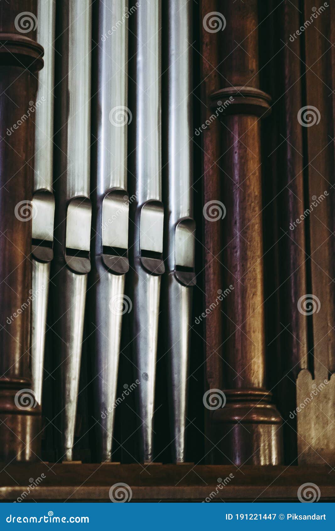 Organ Pipes Inside a Church Stock Image - Image of inside, interior ...