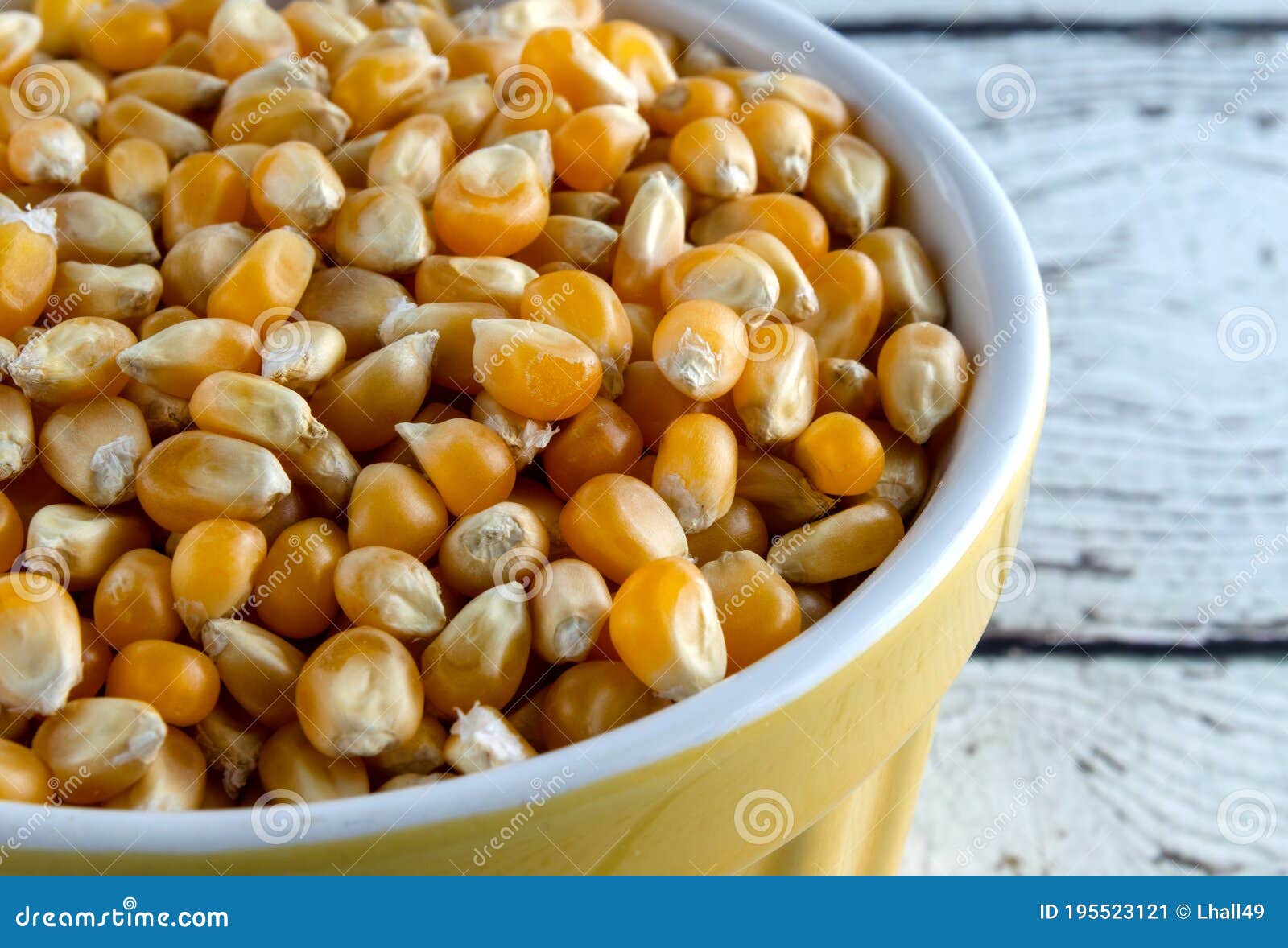 Close Up of Organic Popcorn Kernels in Bowl Stock Image - Image of ...