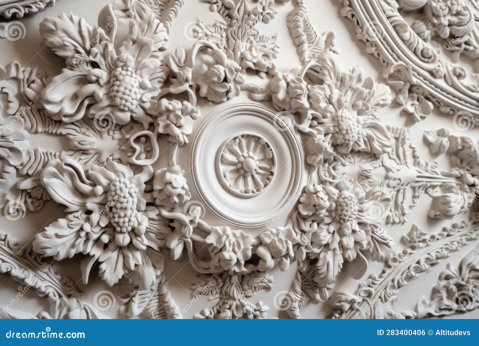 Close-up of Ornate Plasterwork on a Victorian Ceiling Stock ...