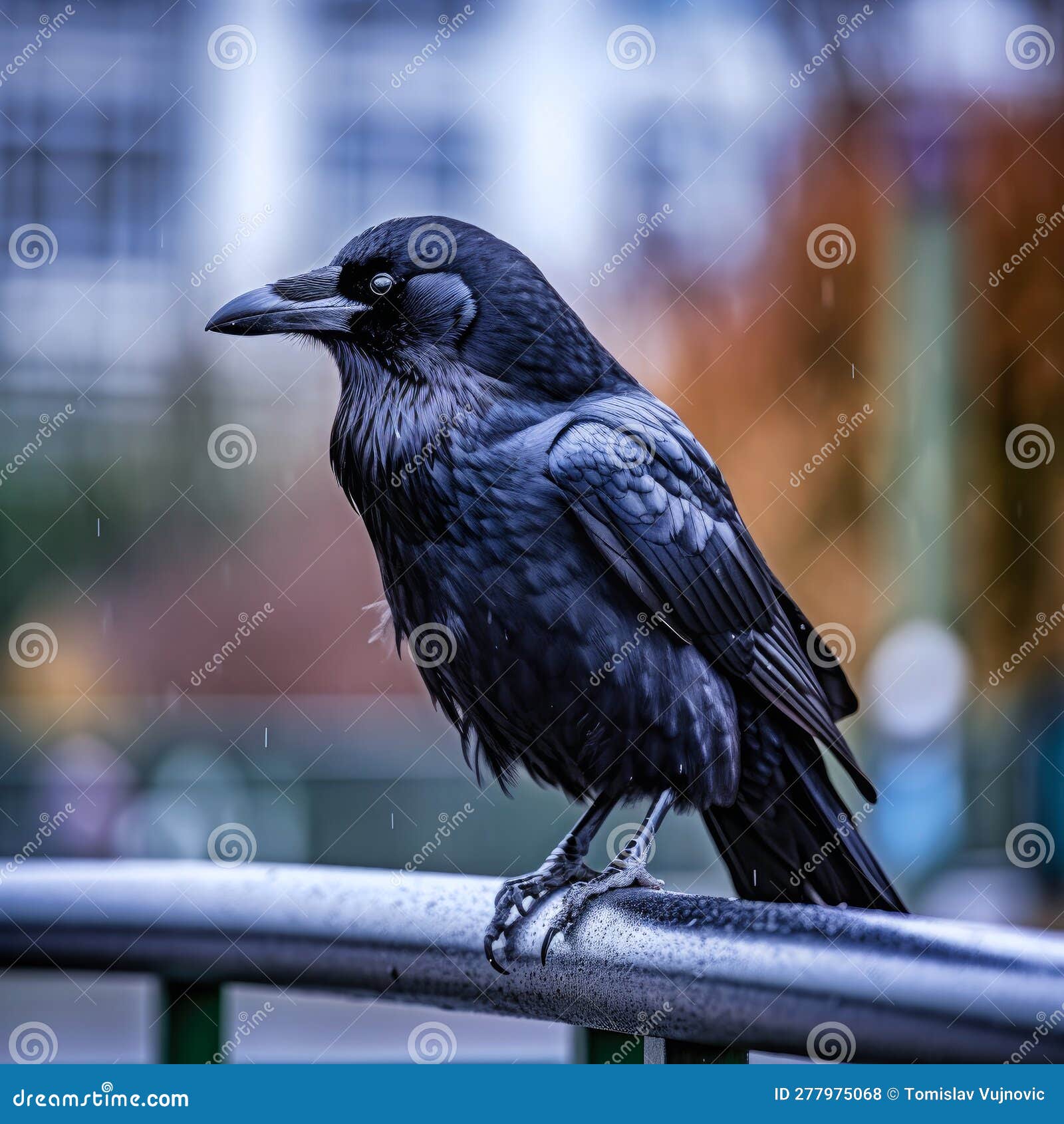 Close Up of Outdoor Crow Bird Stock Illustration - Illustration of ...
