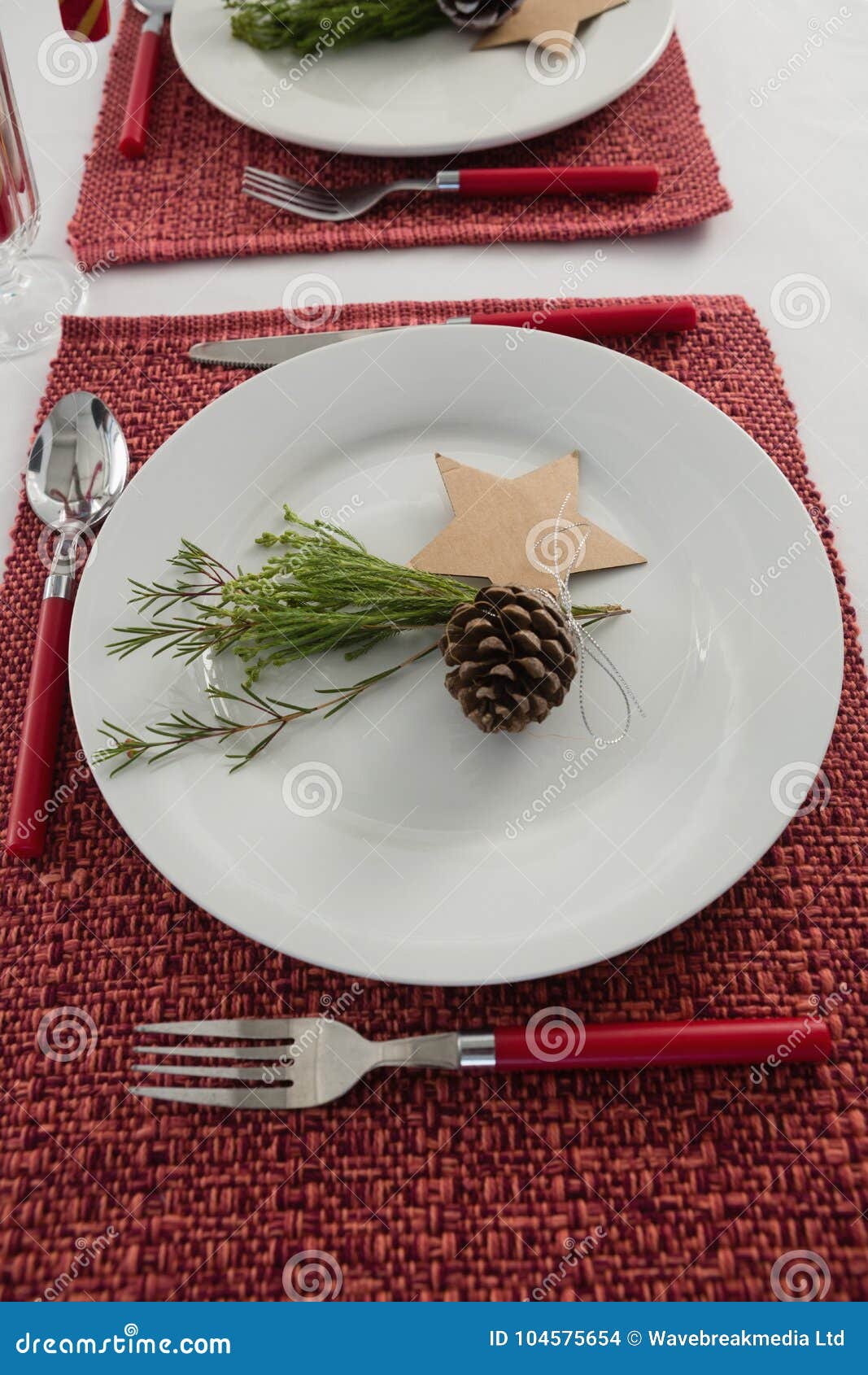Overhead View of Elegant Table Setting Stock Photo - Image of cutlery ...