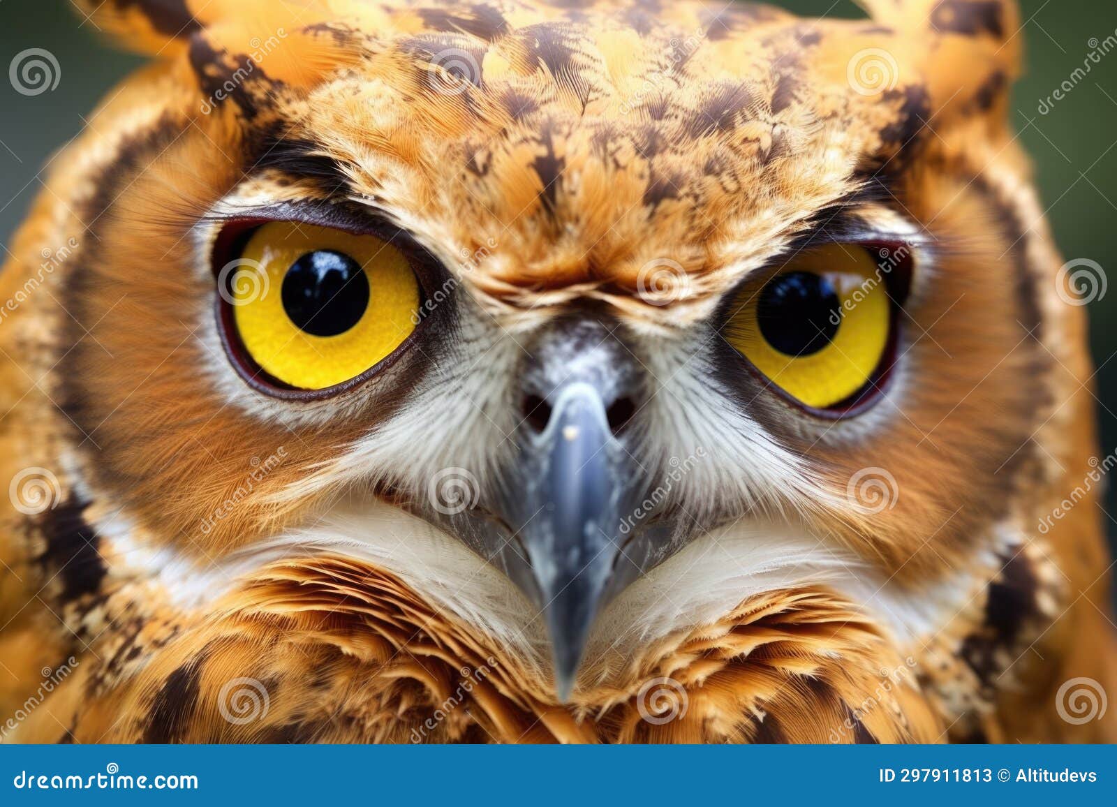 Close-up of an owls face stock image. Image of nocturnal - 297911813