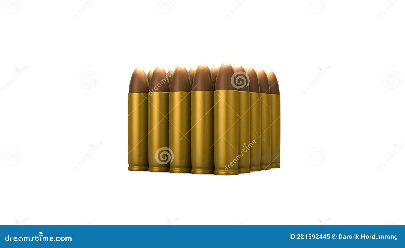 Close Up Pack of Bullets Multiple Row Stock Illustration - Illustration ...
