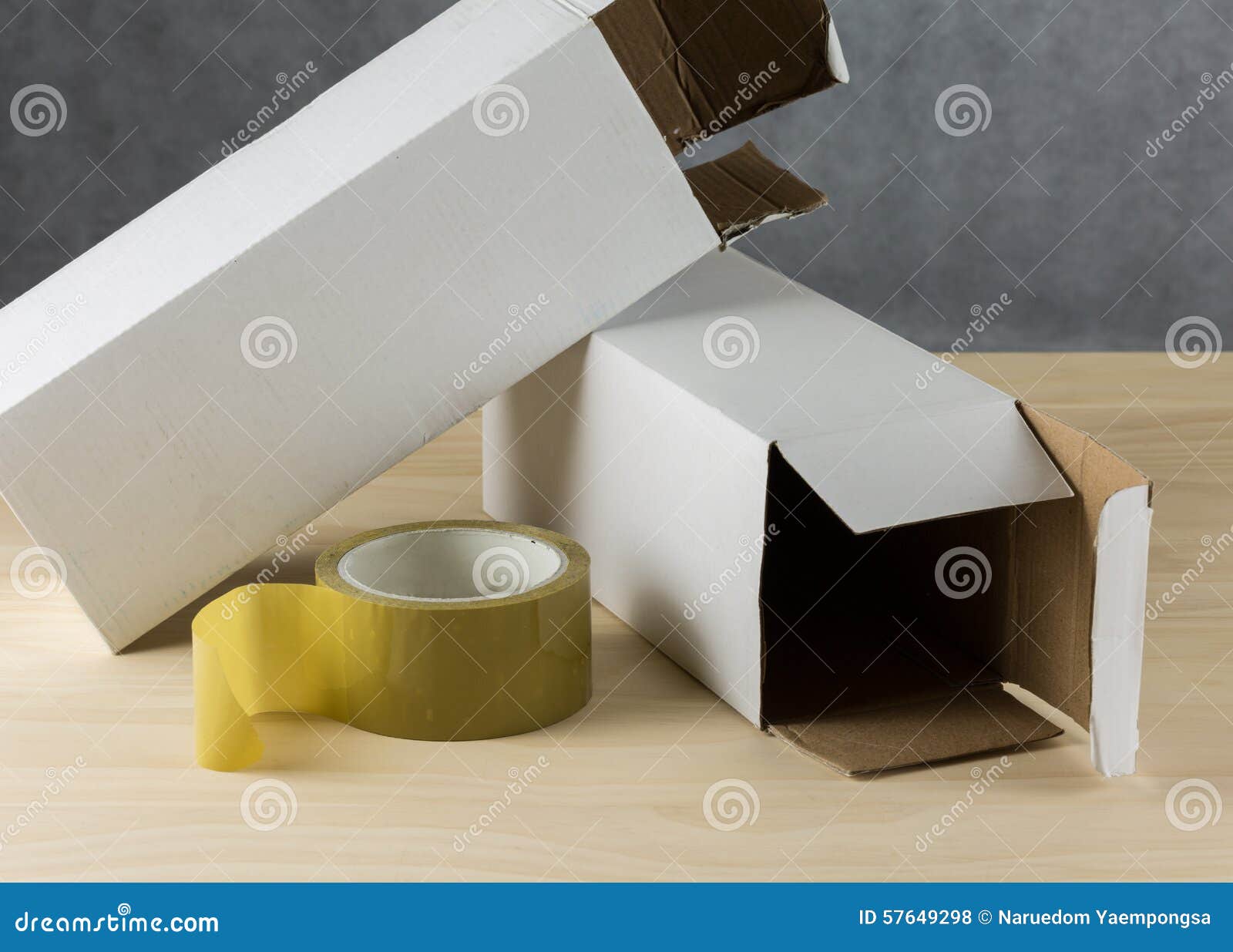 Close Up Packing Tape and White Boxes Stock Photo - Image of freight ...
