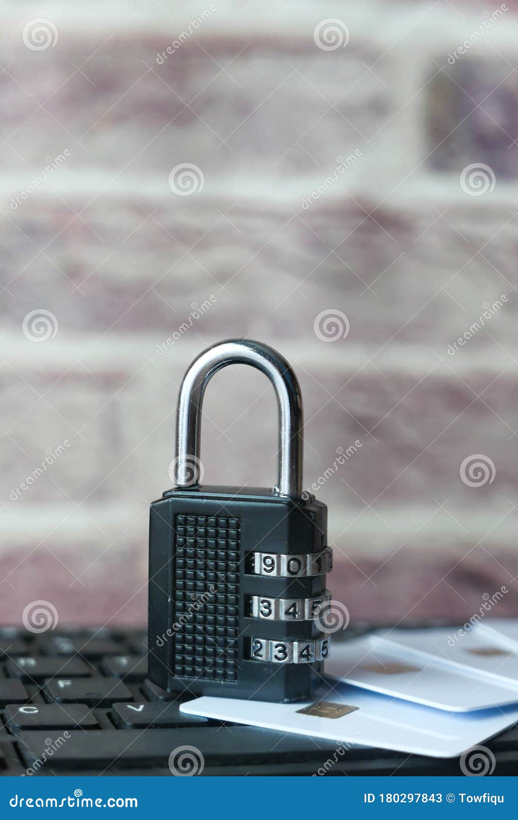 Close Up of Padlock on Keyboard. Security and Privacy Concept Stock ...