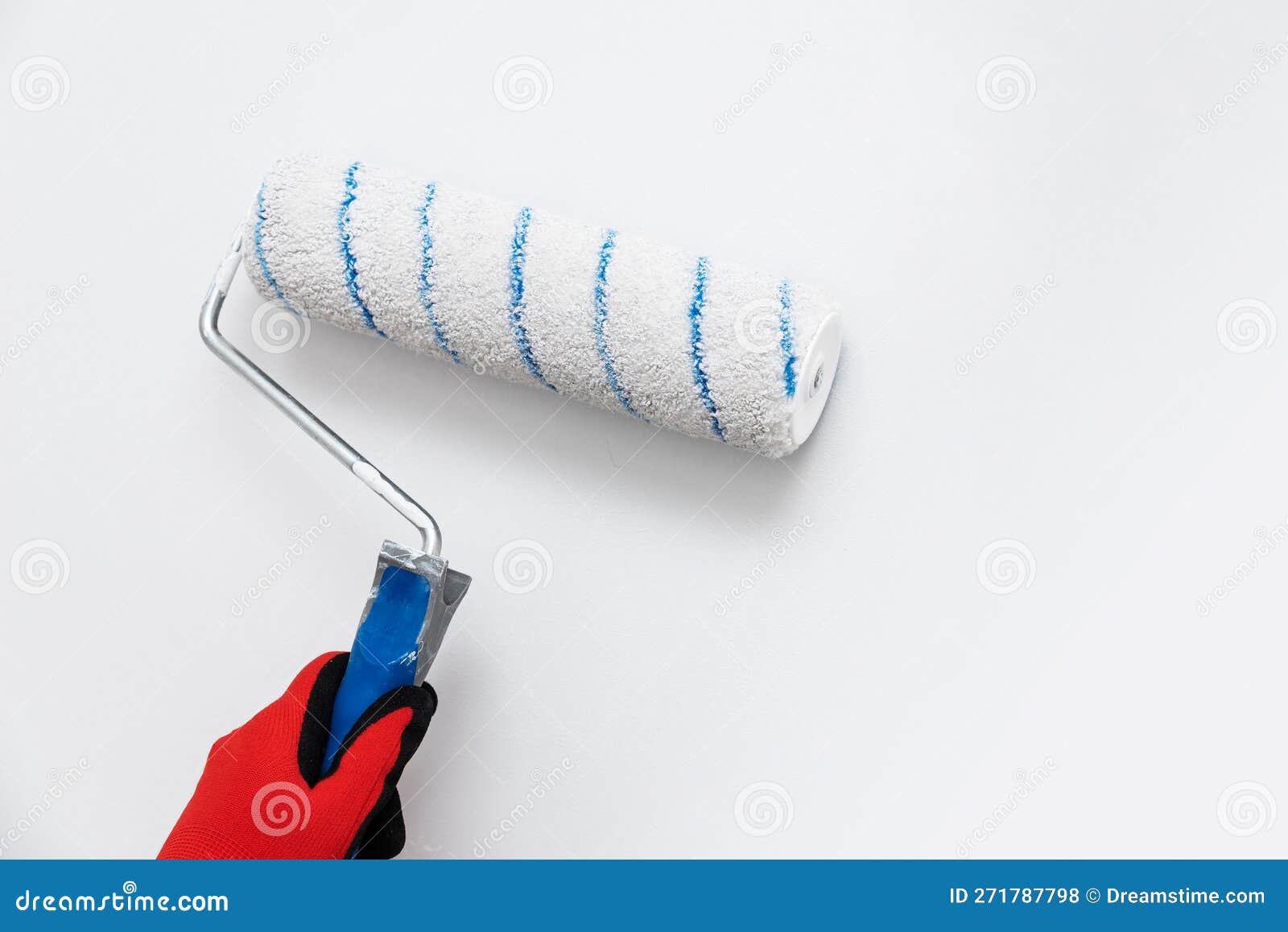 Close Up of Painter, Roller Painting Stock Photo - Image of room ...